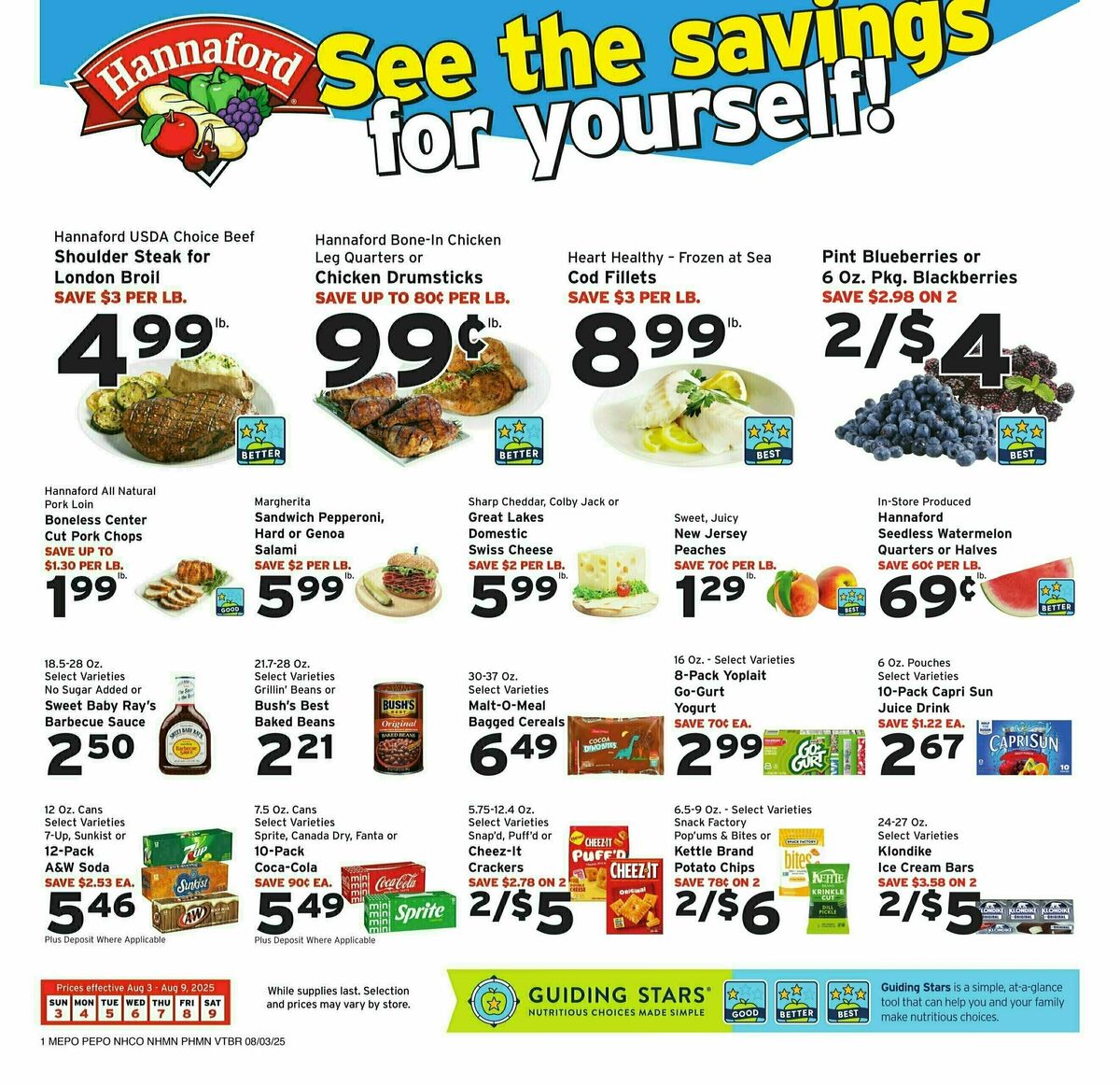 Hannaford Weekly Flyer from August 3