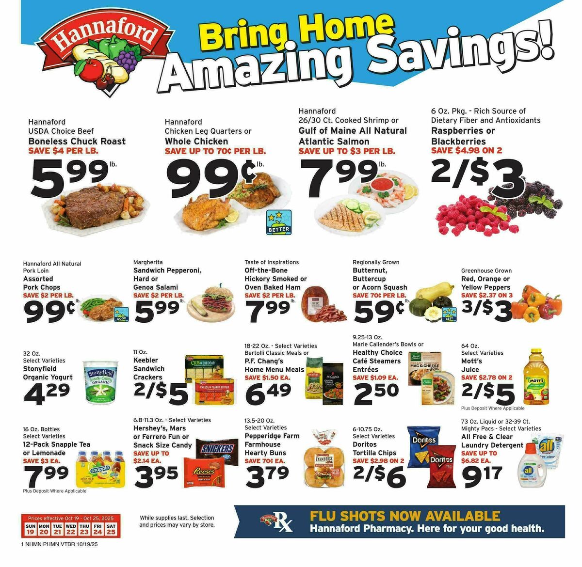 Hannaford Weekly Flyer from October 19
