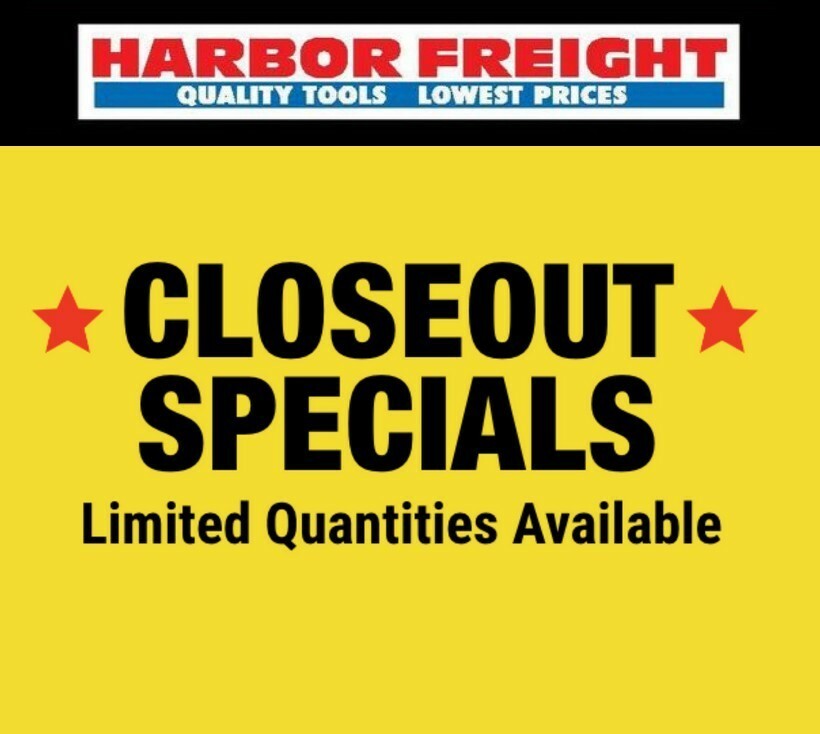 Harbor Freight Tools Closeout Specials Best Offers & Special Buys from ...