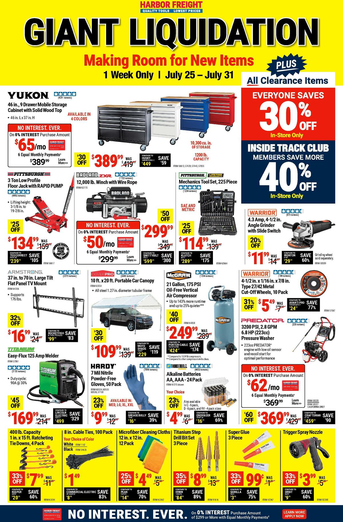 Harbor Freight Tools Best Offers & Special Buys from July 25