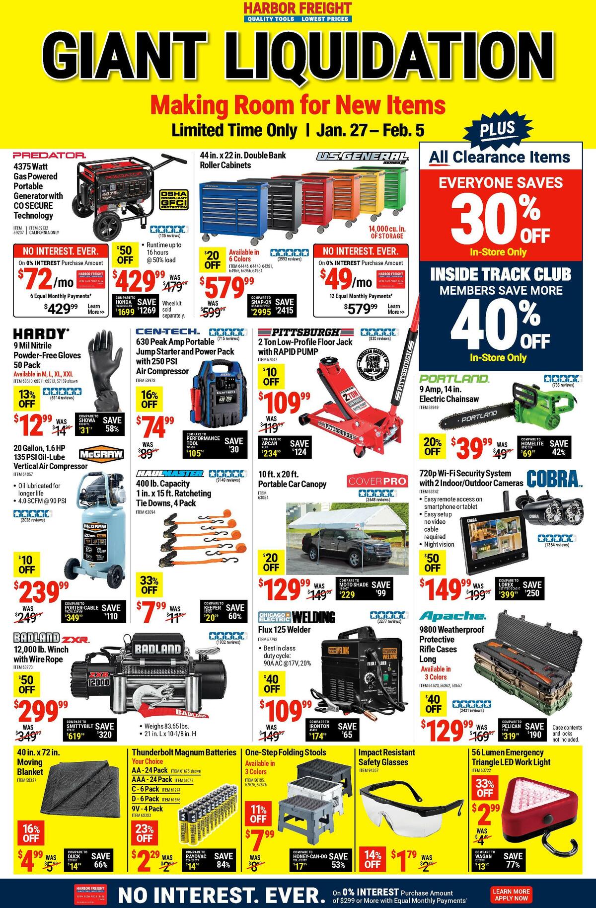 Harbor Freight Tools Best Offers & Special Buys from January 27