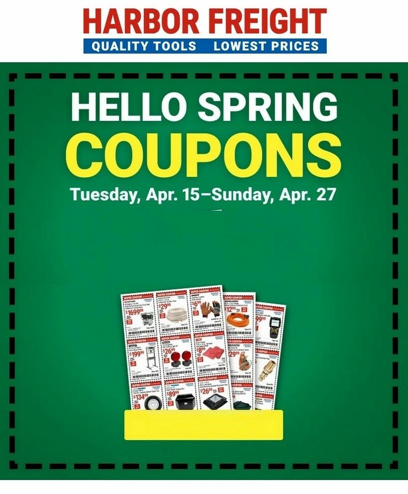 Harbor Freight Tools Best Offers & Special Buys from April 15