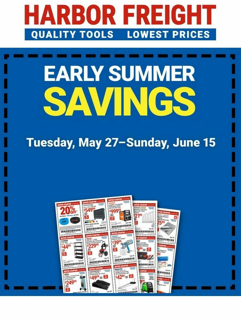 Harbor Freight Tools Best Offers & Special Buys from May 27