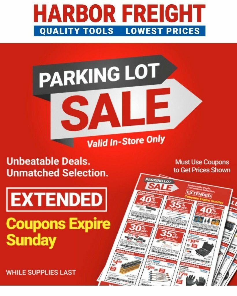 Harbor Freight Tools Best Offers & Special Buys from August 22