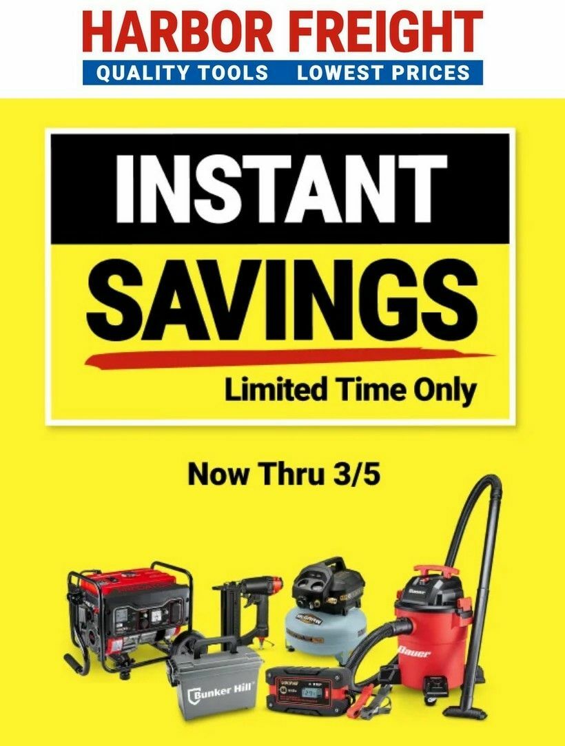 Harbor Freight Tools Instant Savings Best Offers & Special Buys from ...