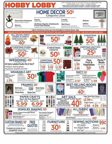 Hobby Lobby Weekly Ad