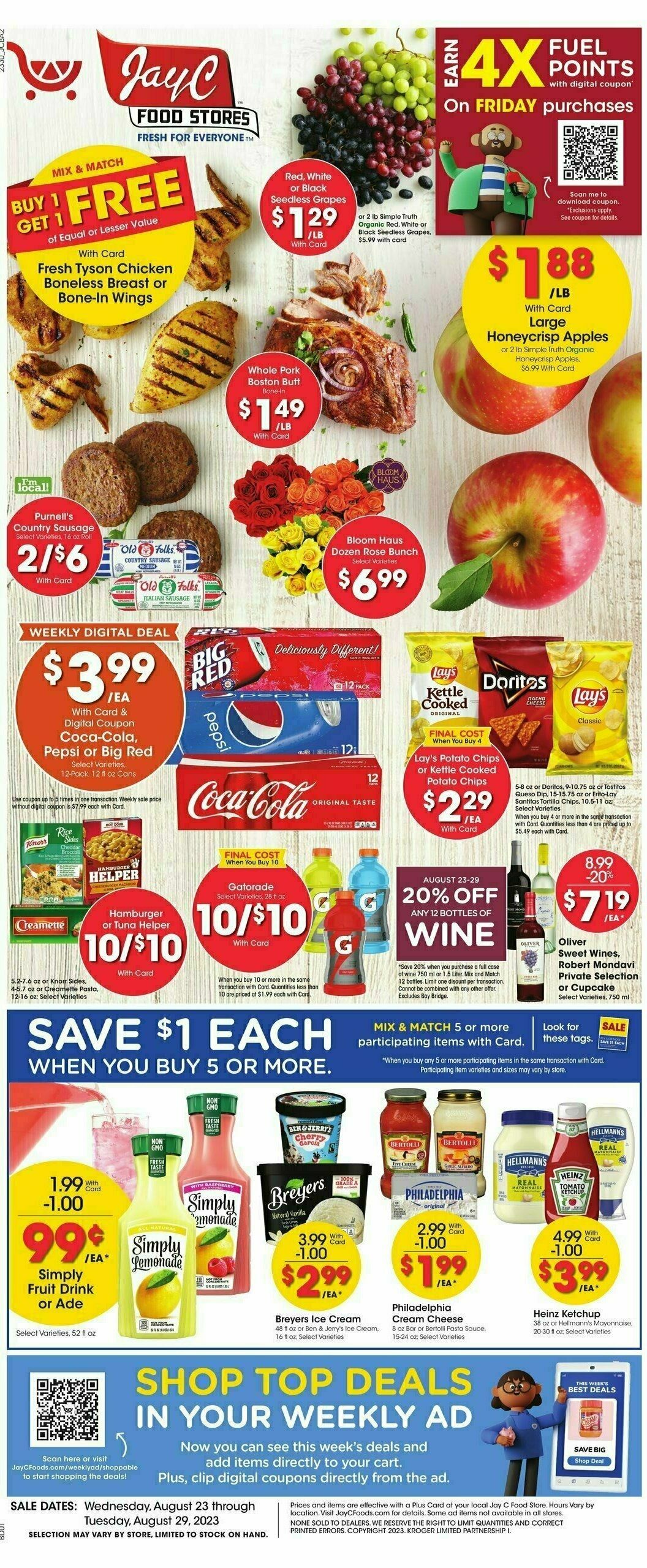 Jay C Food Weekly Ad from August 23