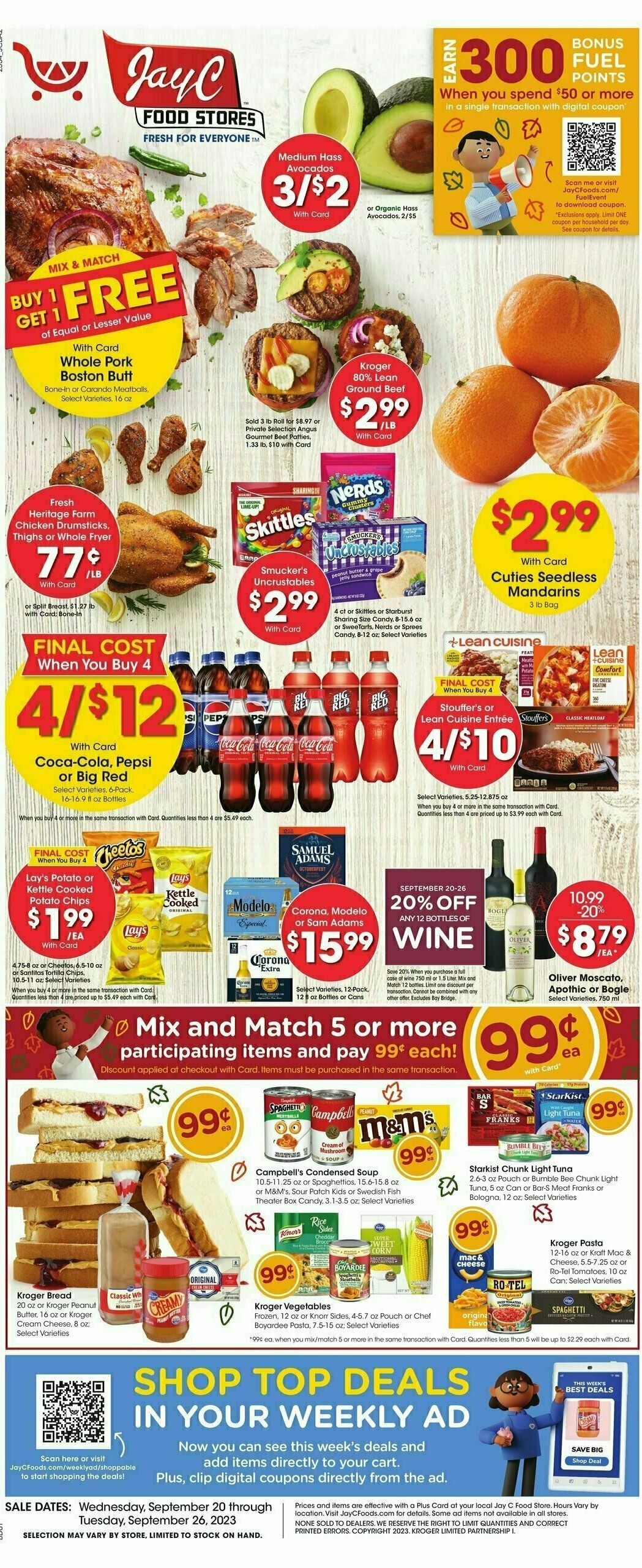 Jay C Food Weekly Ad from September 20