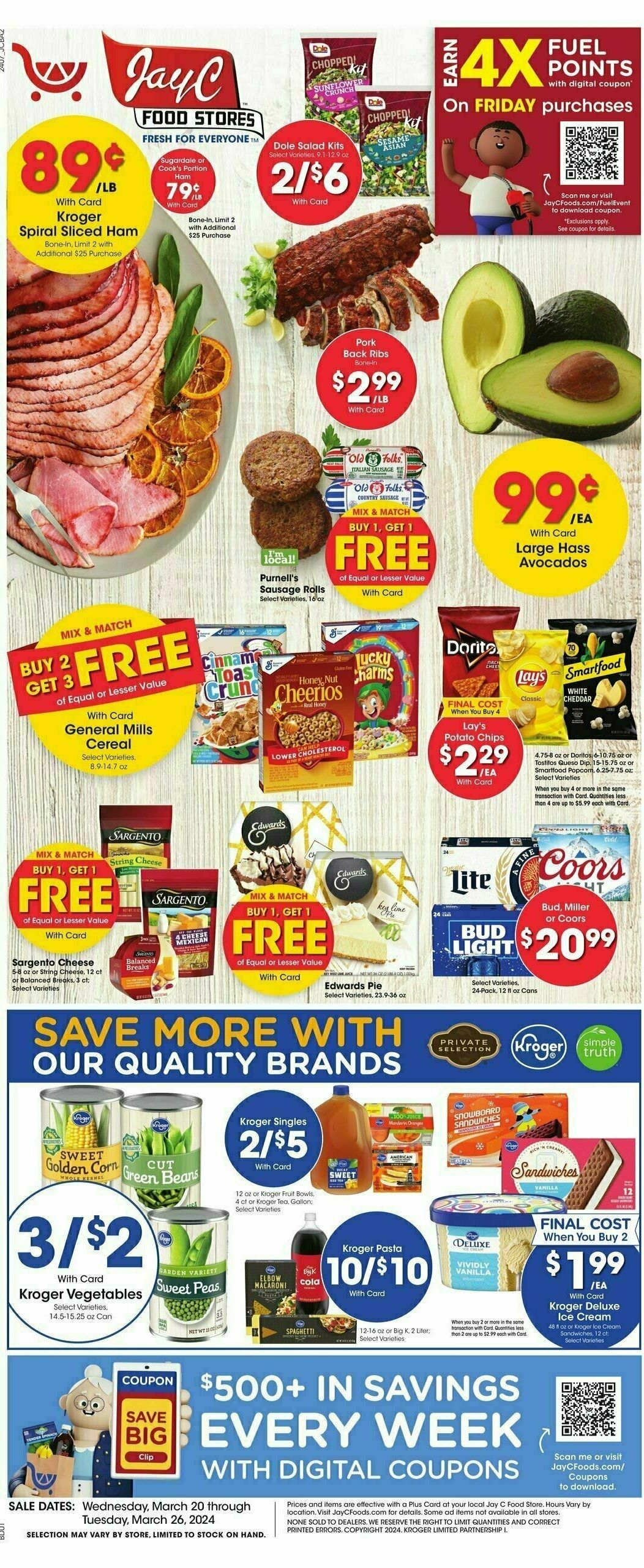 Jay C Food Weekly Ad from March 20