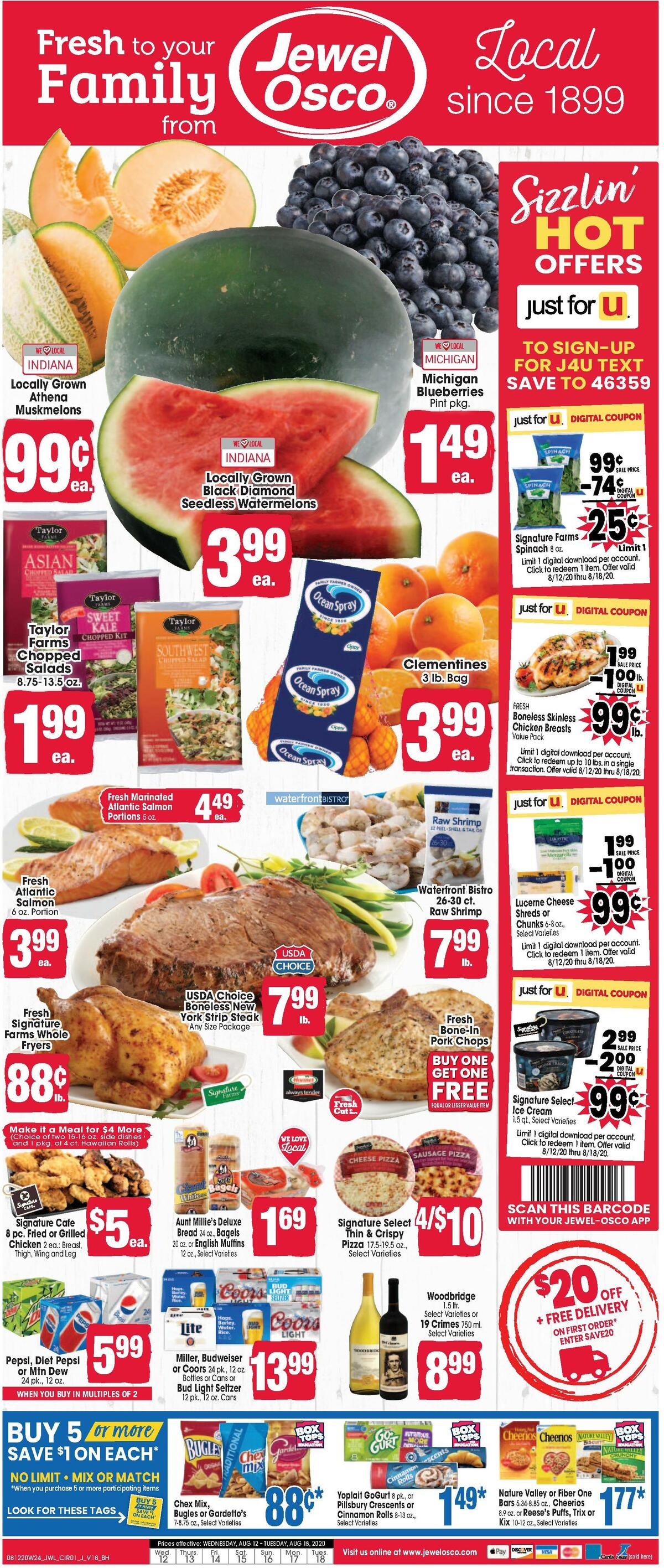 Jewel Osco Weekly Ad from August 12