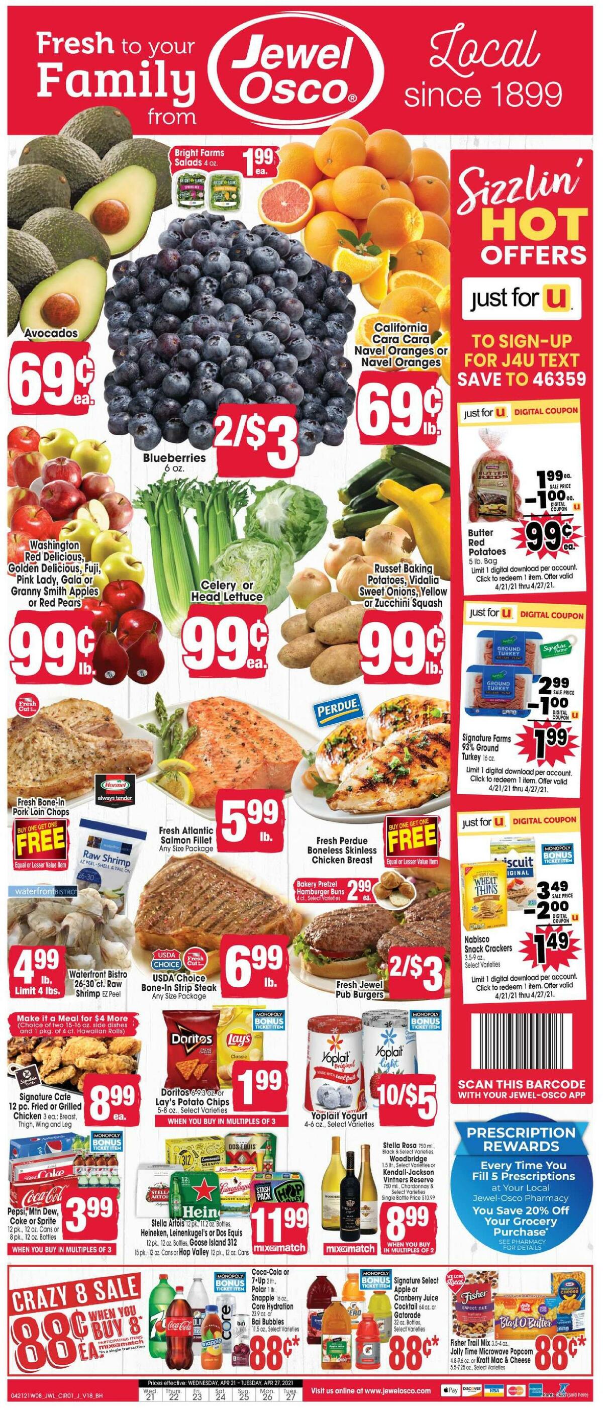 Jewel Osco Weekly Ad from April 21