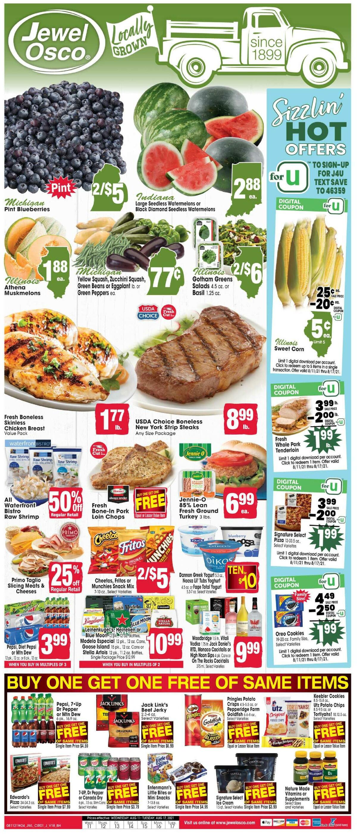 Jewel Osco Weekly Ad from August 11