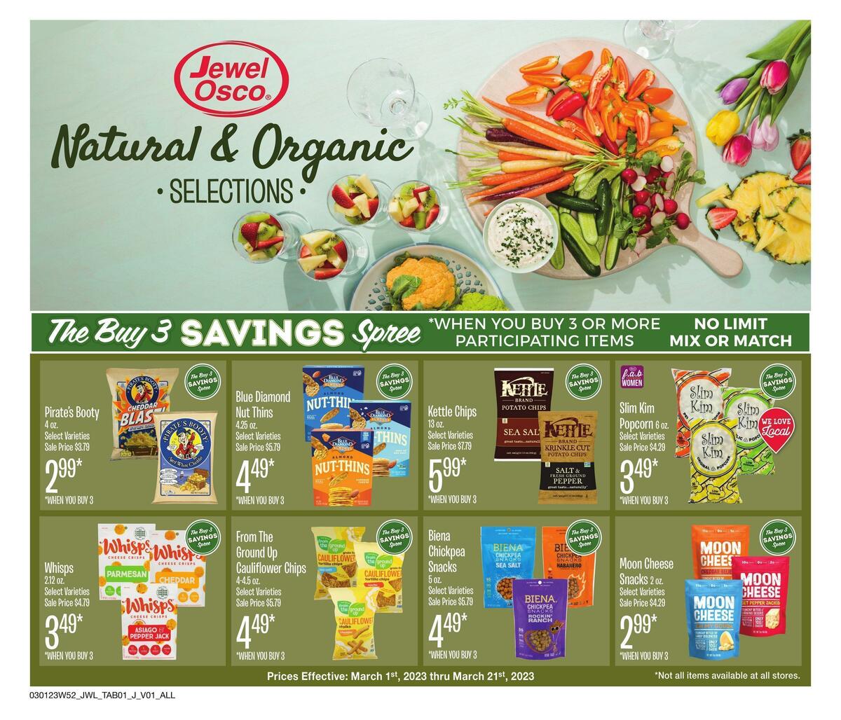 Jewel Osco Natural & Organic Weekly Ad from March 1