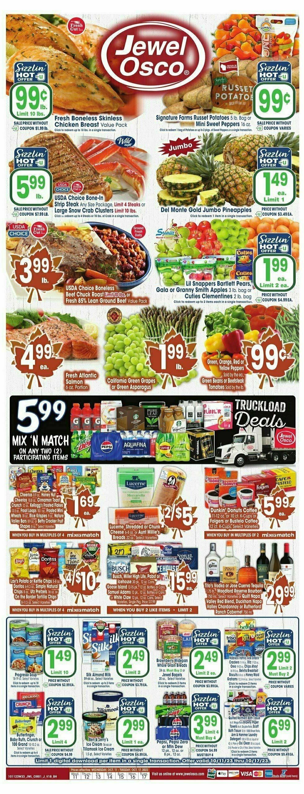 Jewel Osco Weekly Ad from October 11