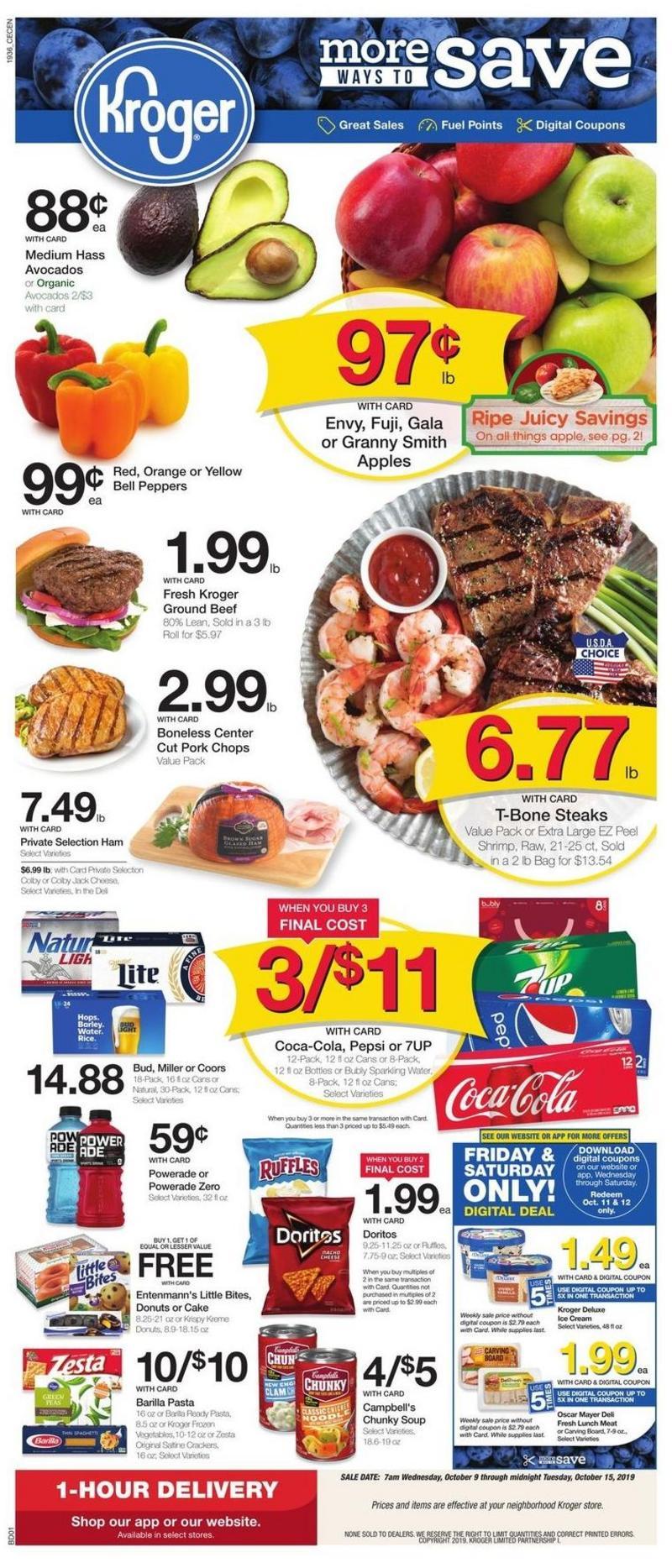 Kroger Weekly Ads & Special Buys from October 9