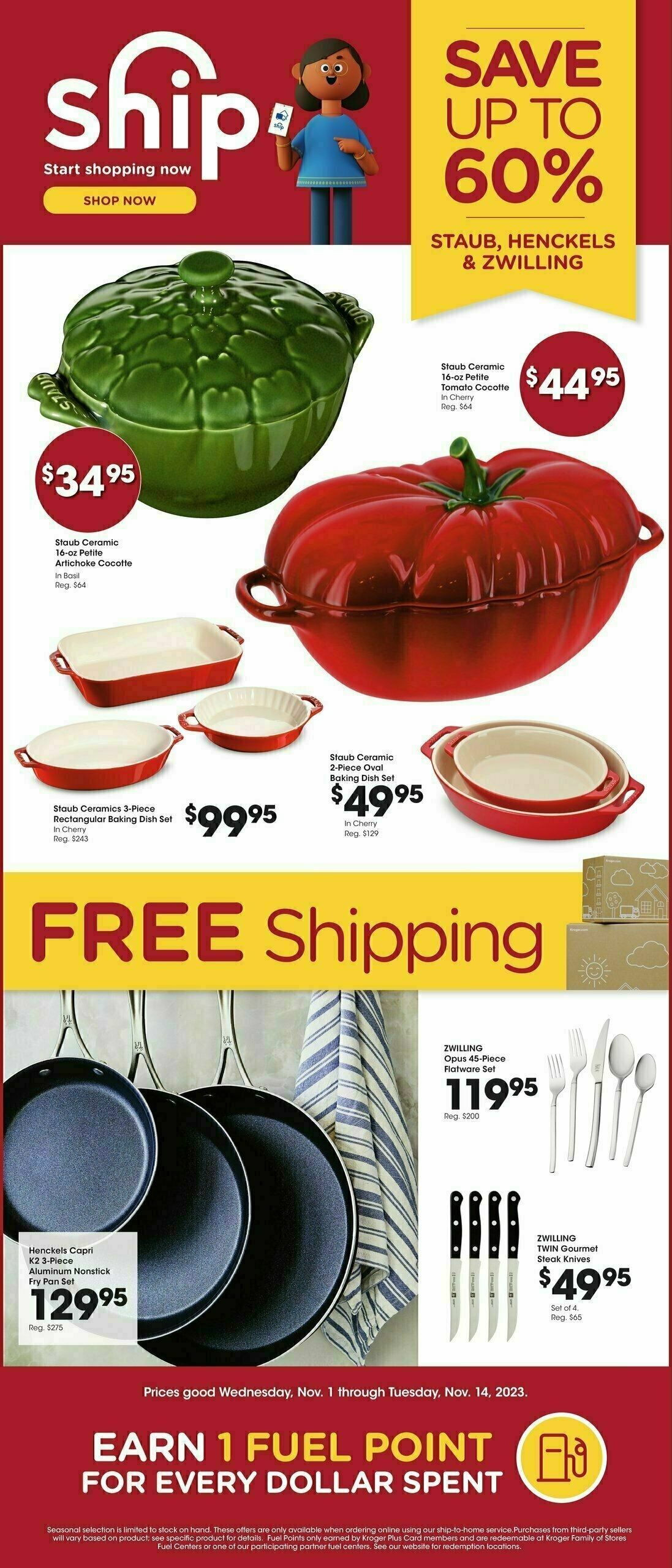 Kroger Ship to Home Weekly Ads & Special Buys from November 1