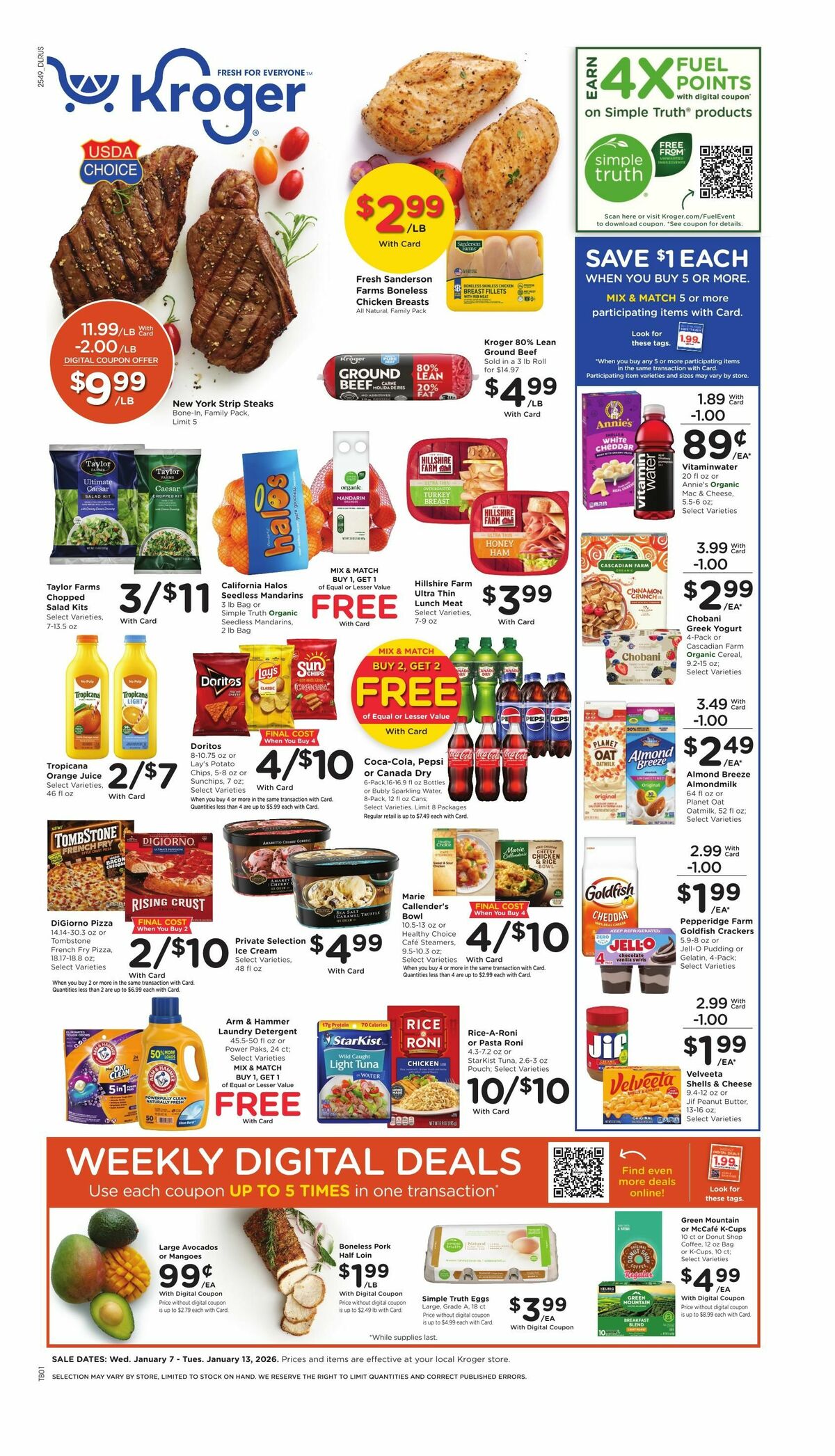 Kroger Weekly Ads & Special Buys from January 7