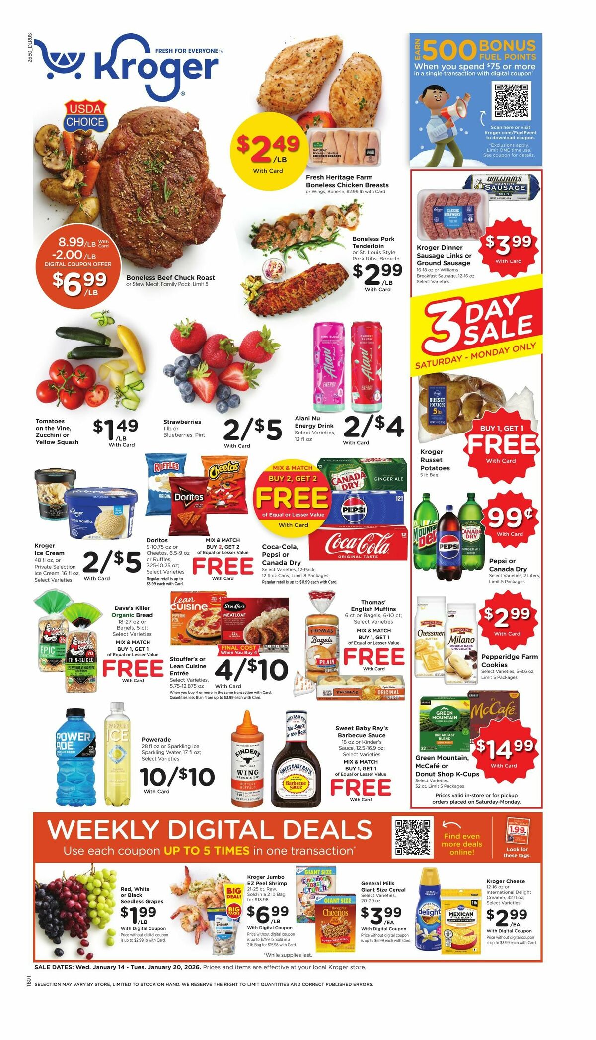 Kroger Weekly Ads Special Buys From January 14
