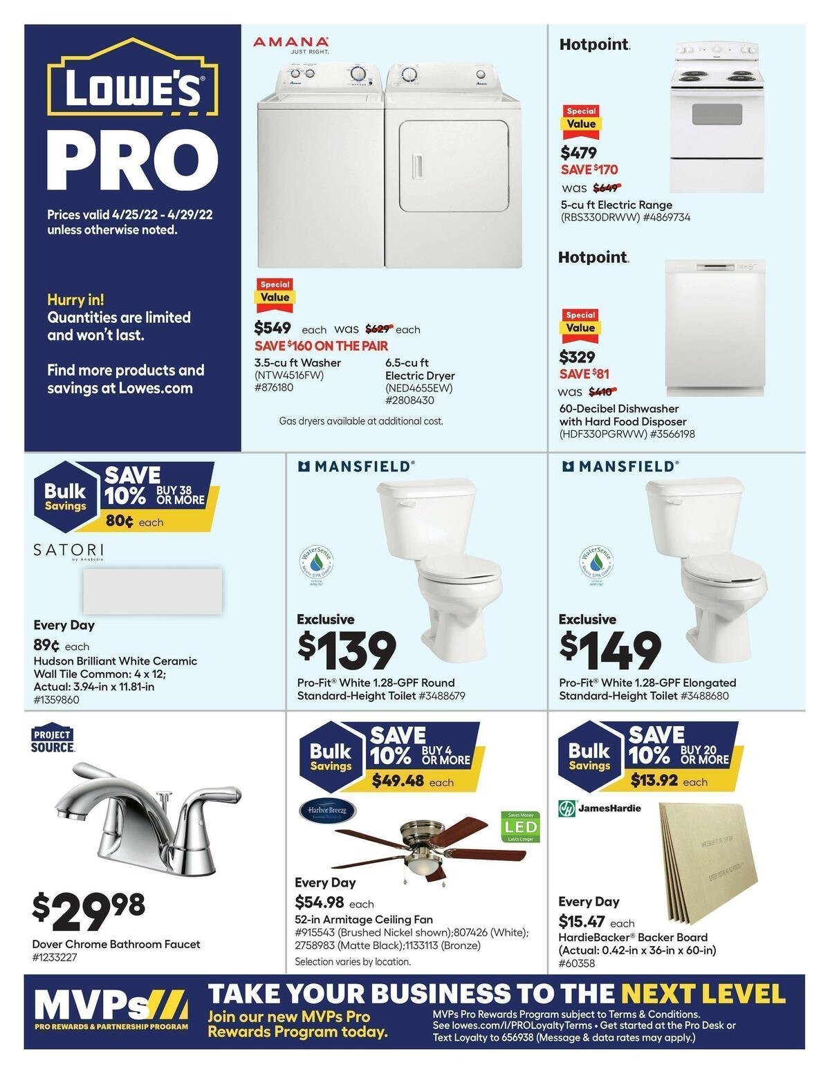 Lowe's Pro Ad Weekly Ads & Deals from April 25