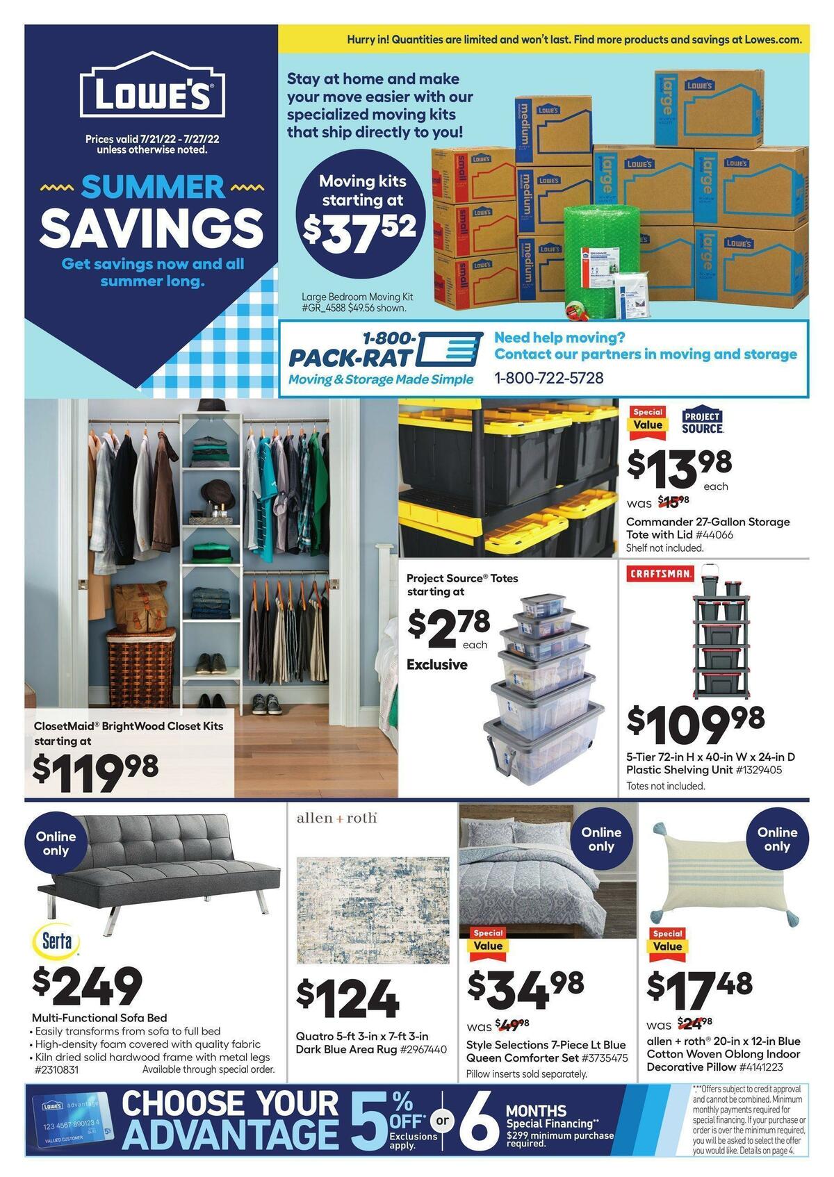 Lowe's Weekly Ads & Deals from July 21