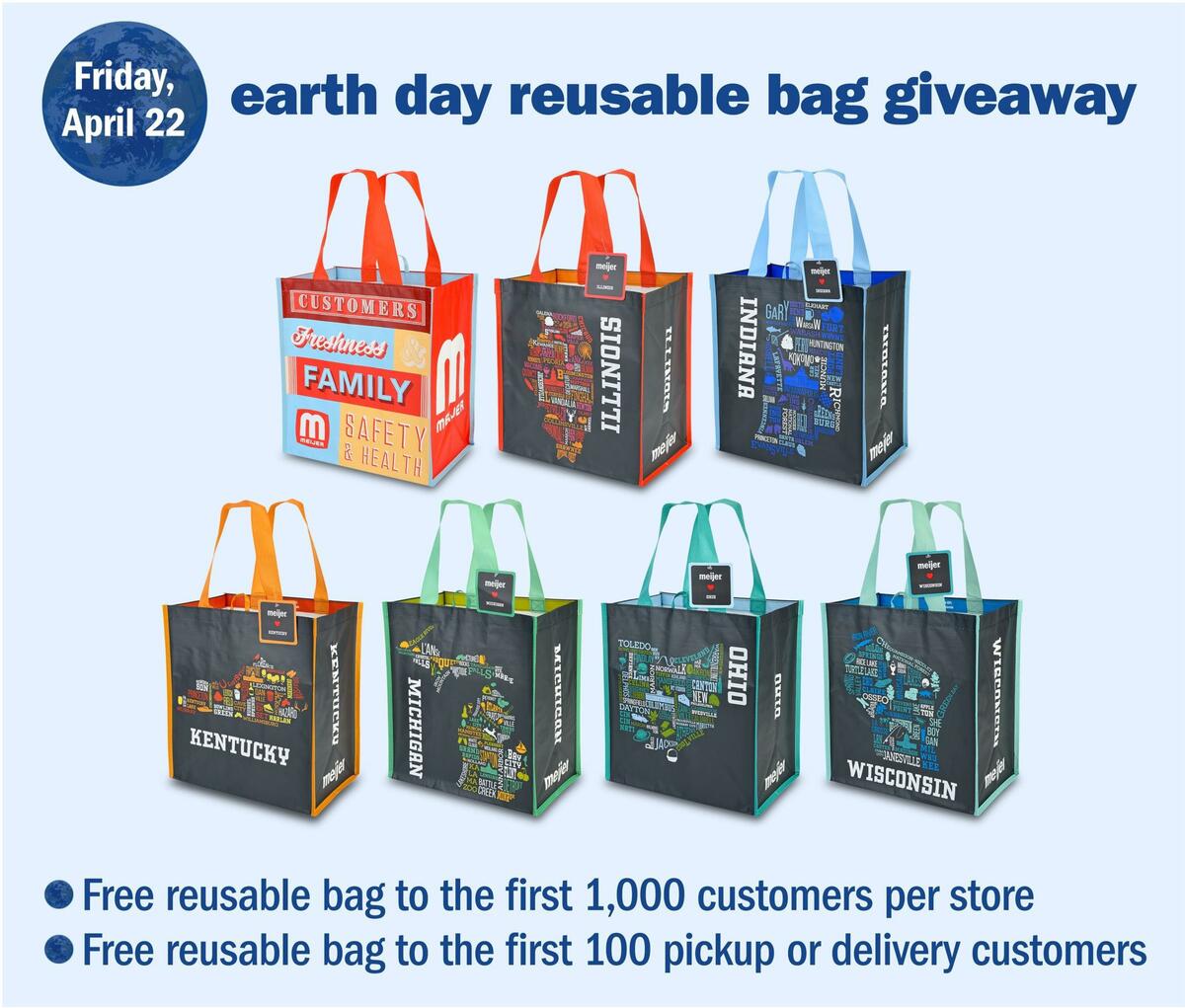 Meijer Earth Day Bag Giveaway Weekly Ad from April 18