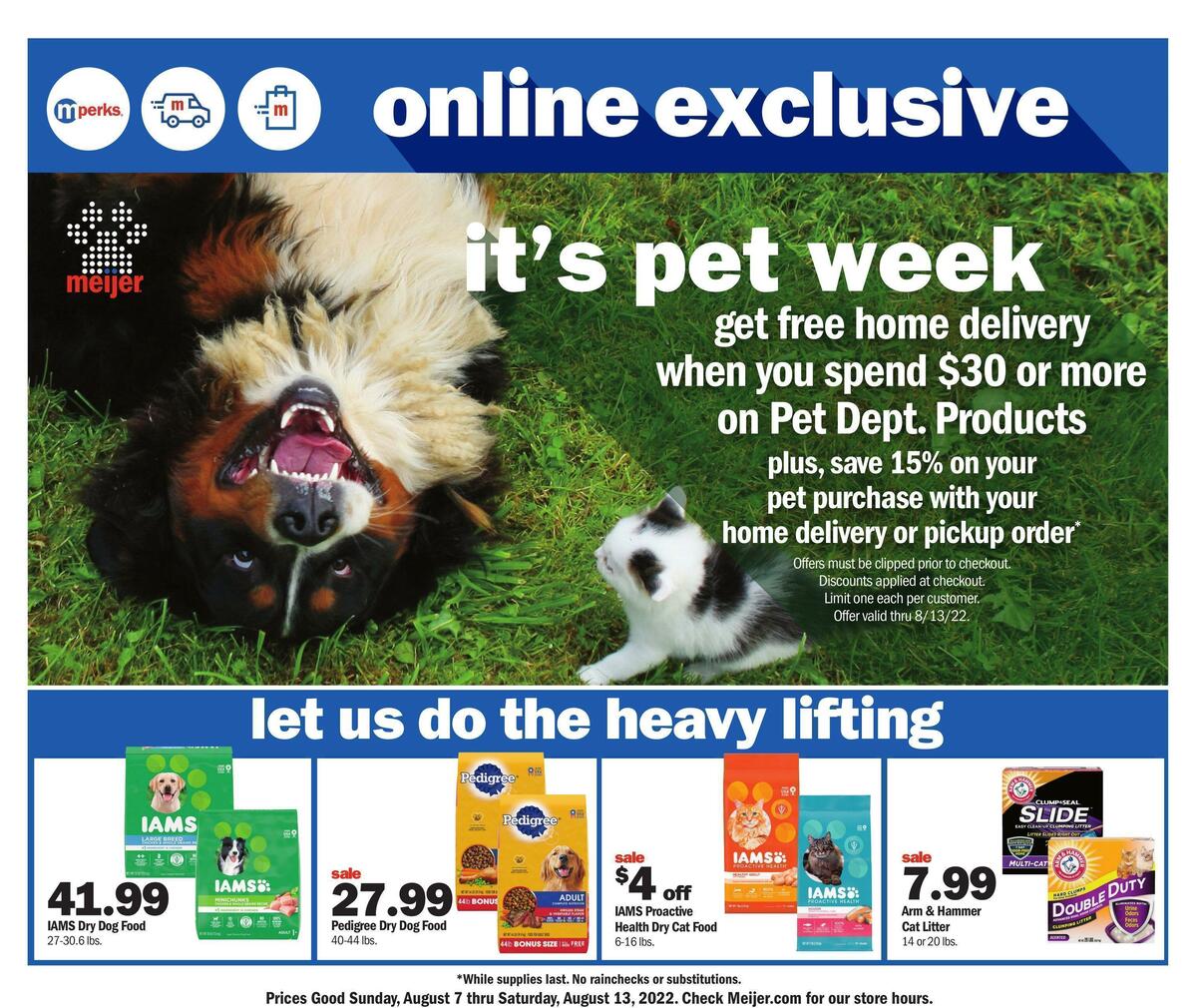 Meijer Pets Weekly Ad from August 7