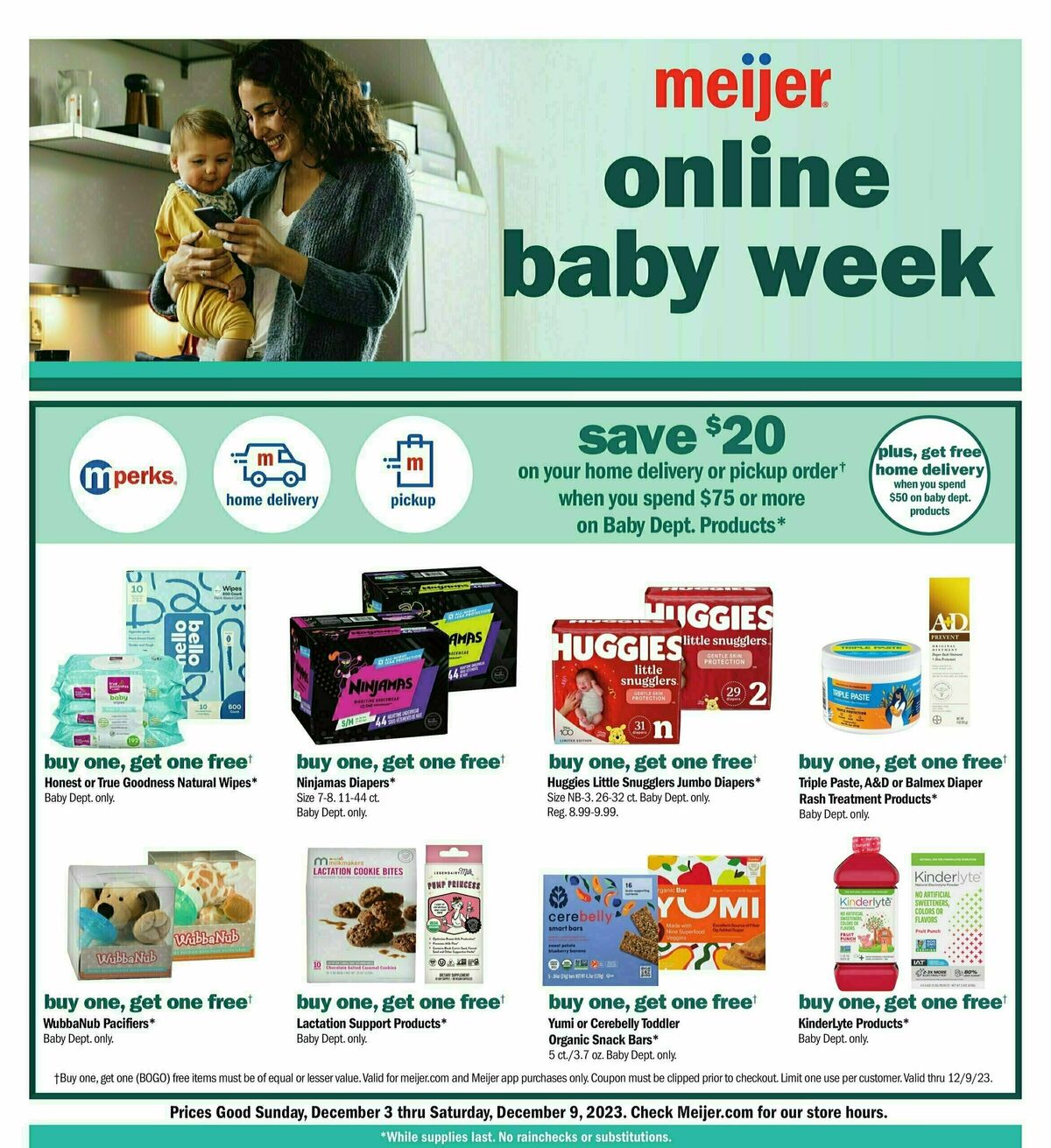 Meijer Baby Weekly Ad from December 3