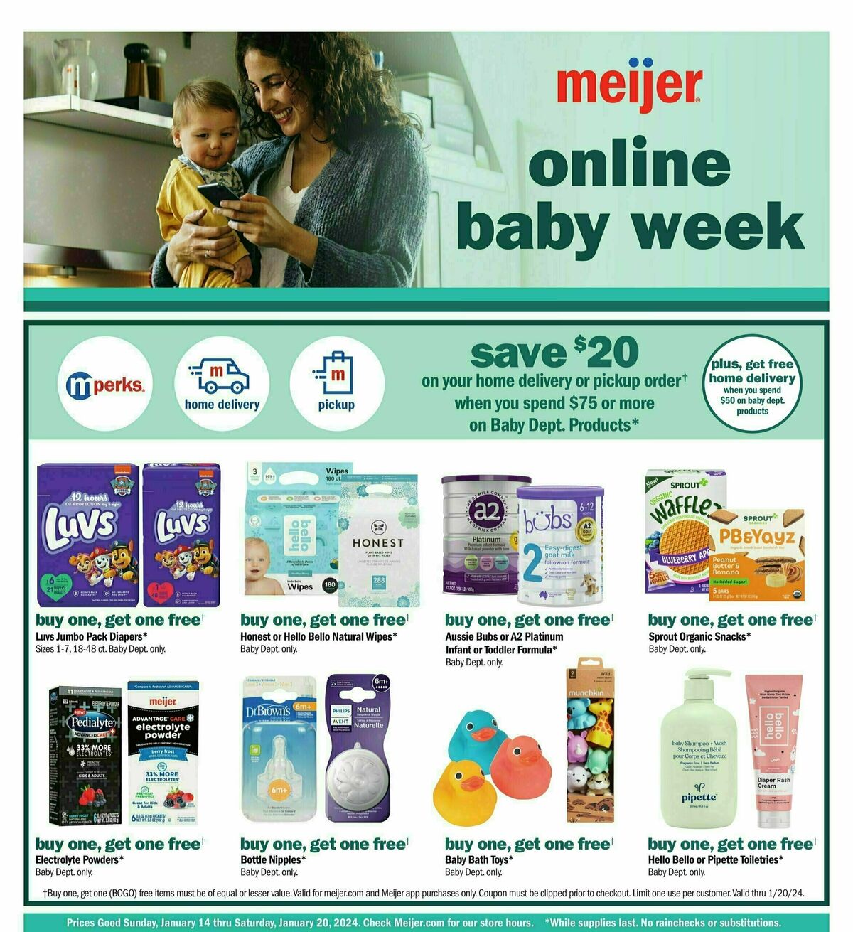 Meijer Baby Weekly Ad from January 14