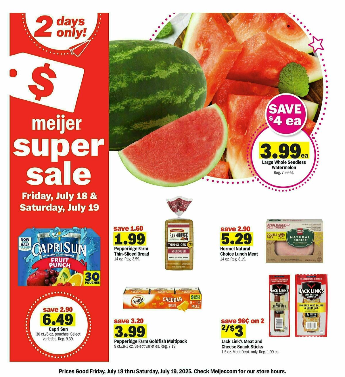 Meijer Super Sale Weekly Ad from July 18