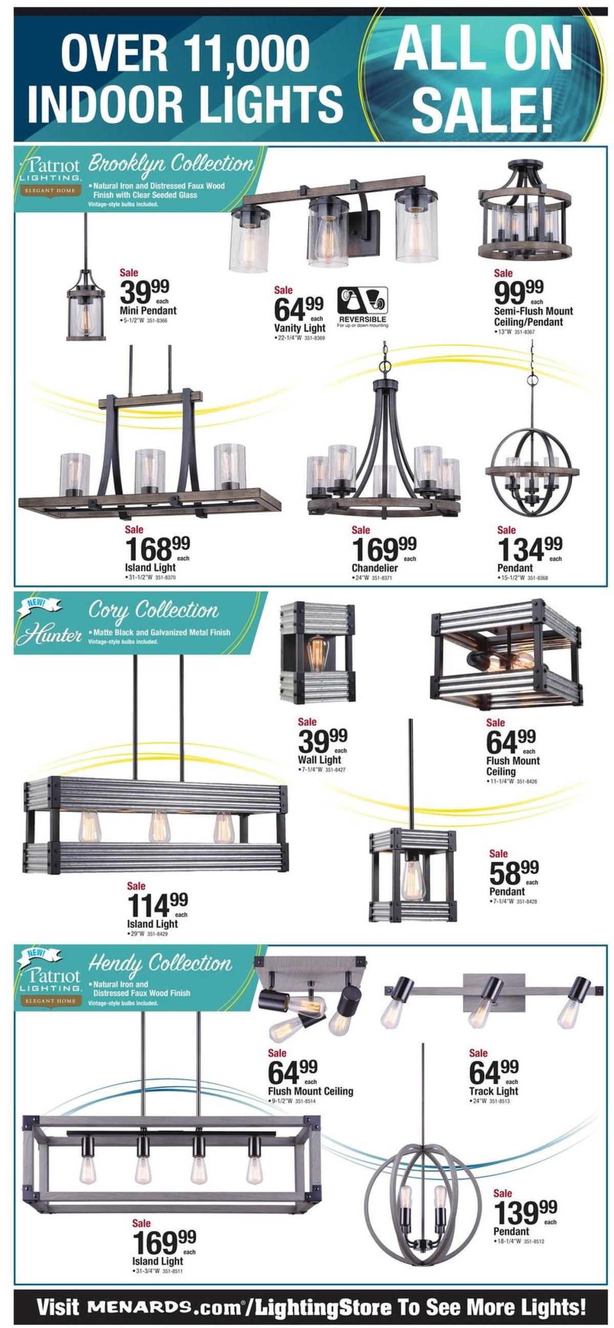 Menards Great Lighting Sale Weekly Ads & Special Buys from January 1 ...