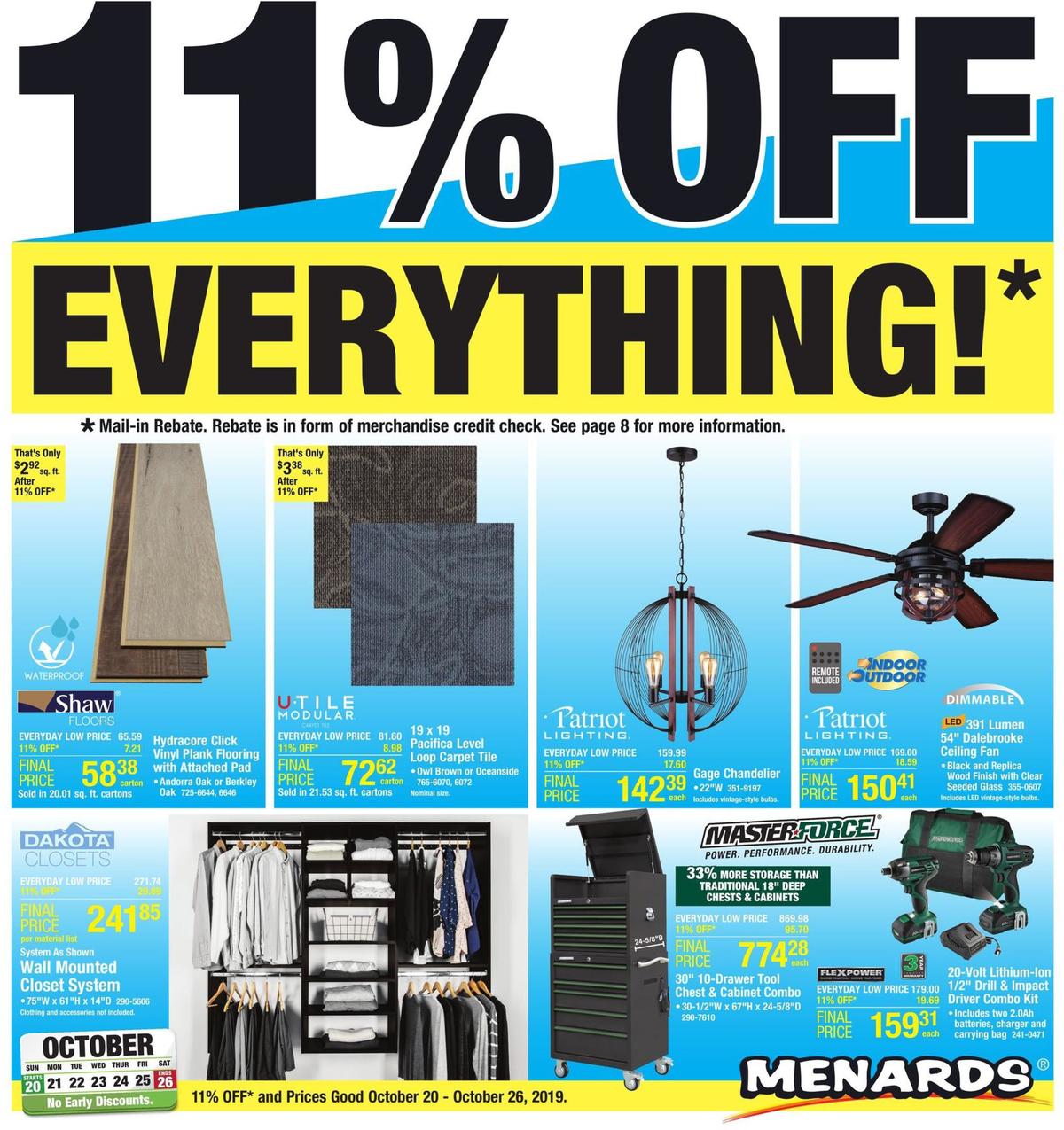 Menards Weekly Ads & Special Buys from October 20