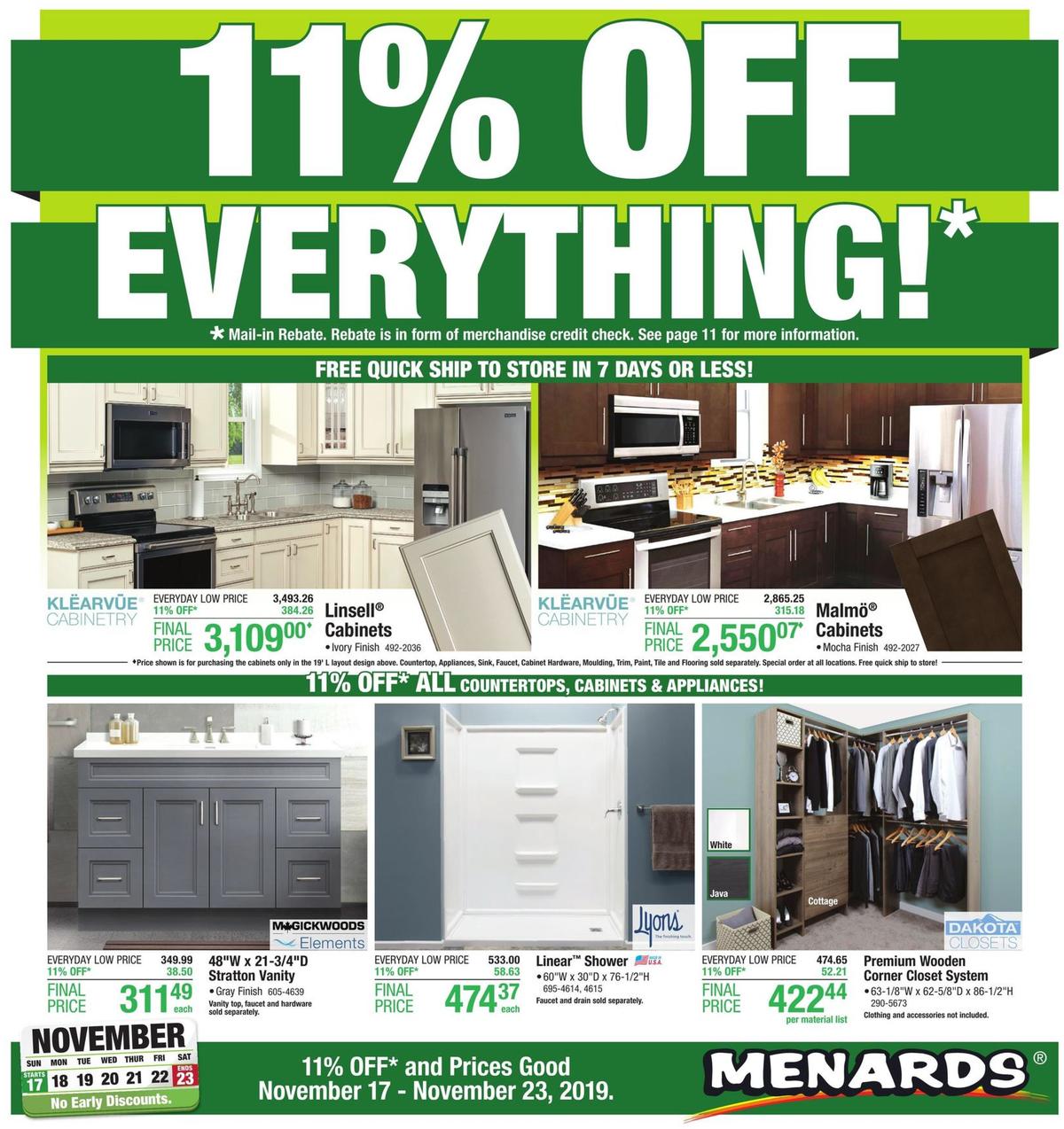 Menards Weekly Ads & Special Buys from November 17