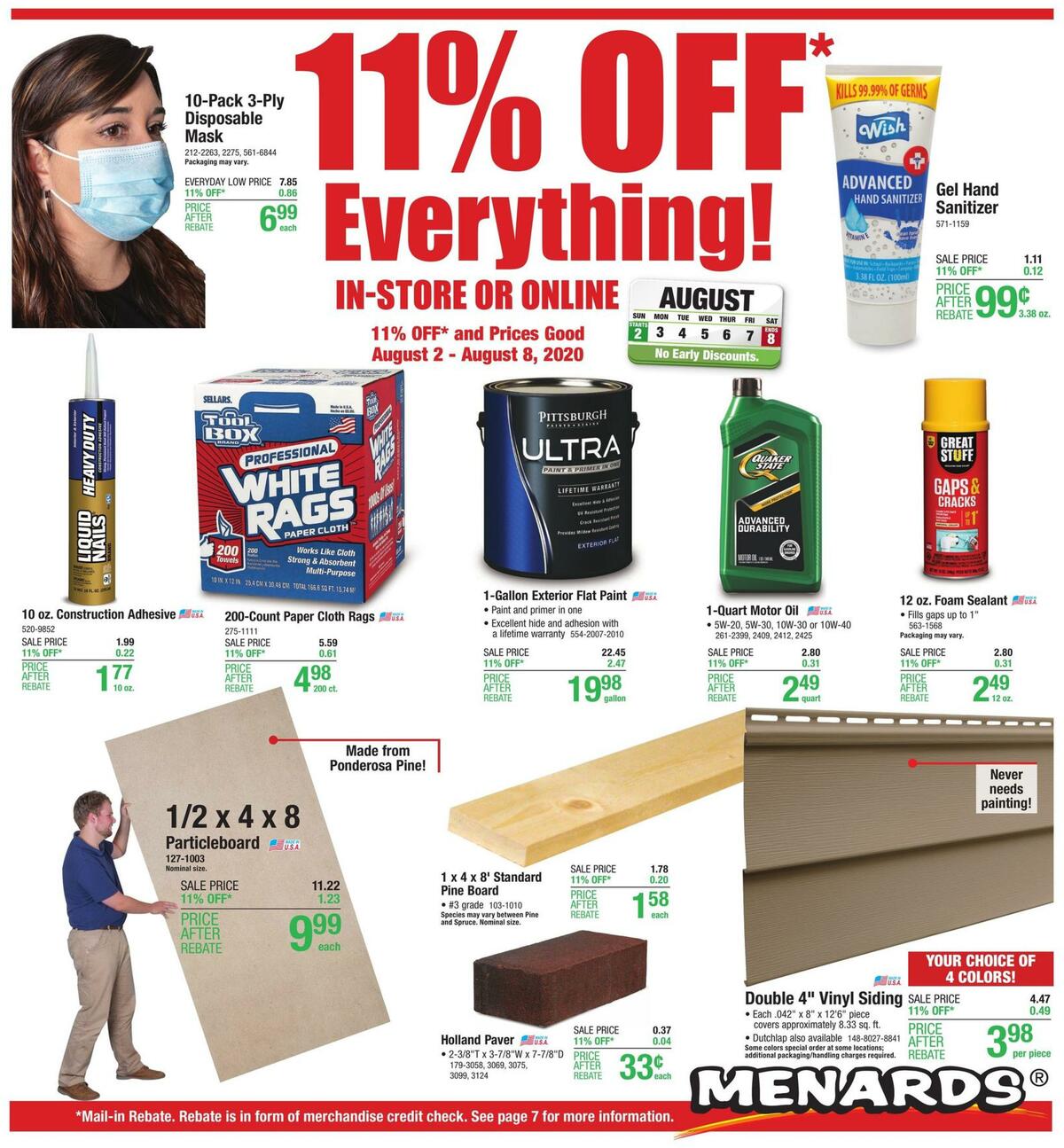 Menards Weekly Ads & Special Buys from August 2