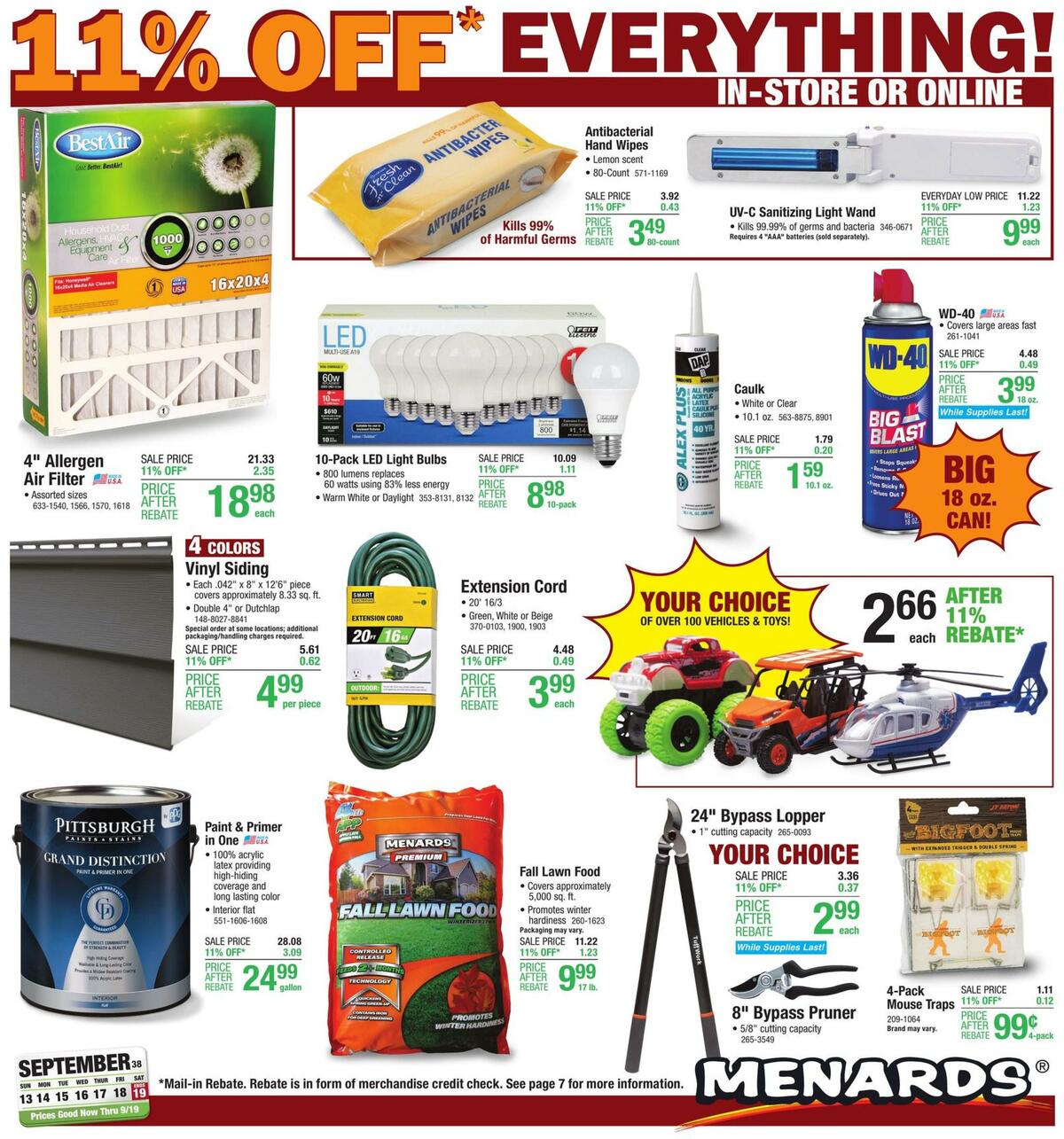 Menards Weekly Ads & Special Buys from September 13