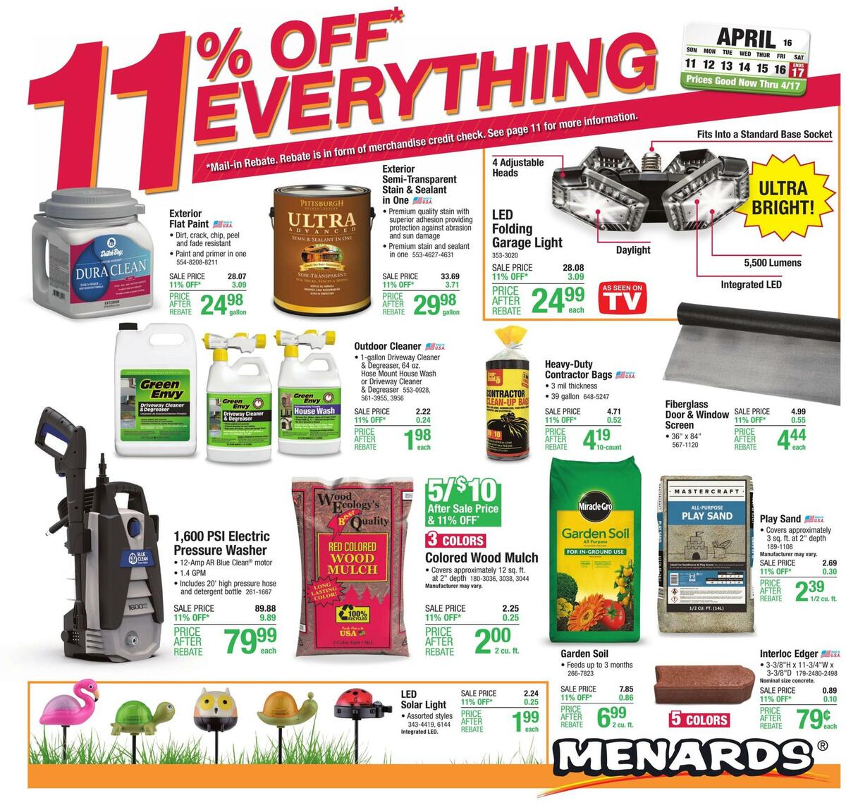Menards Weekly Ads & Special Buys from April 11