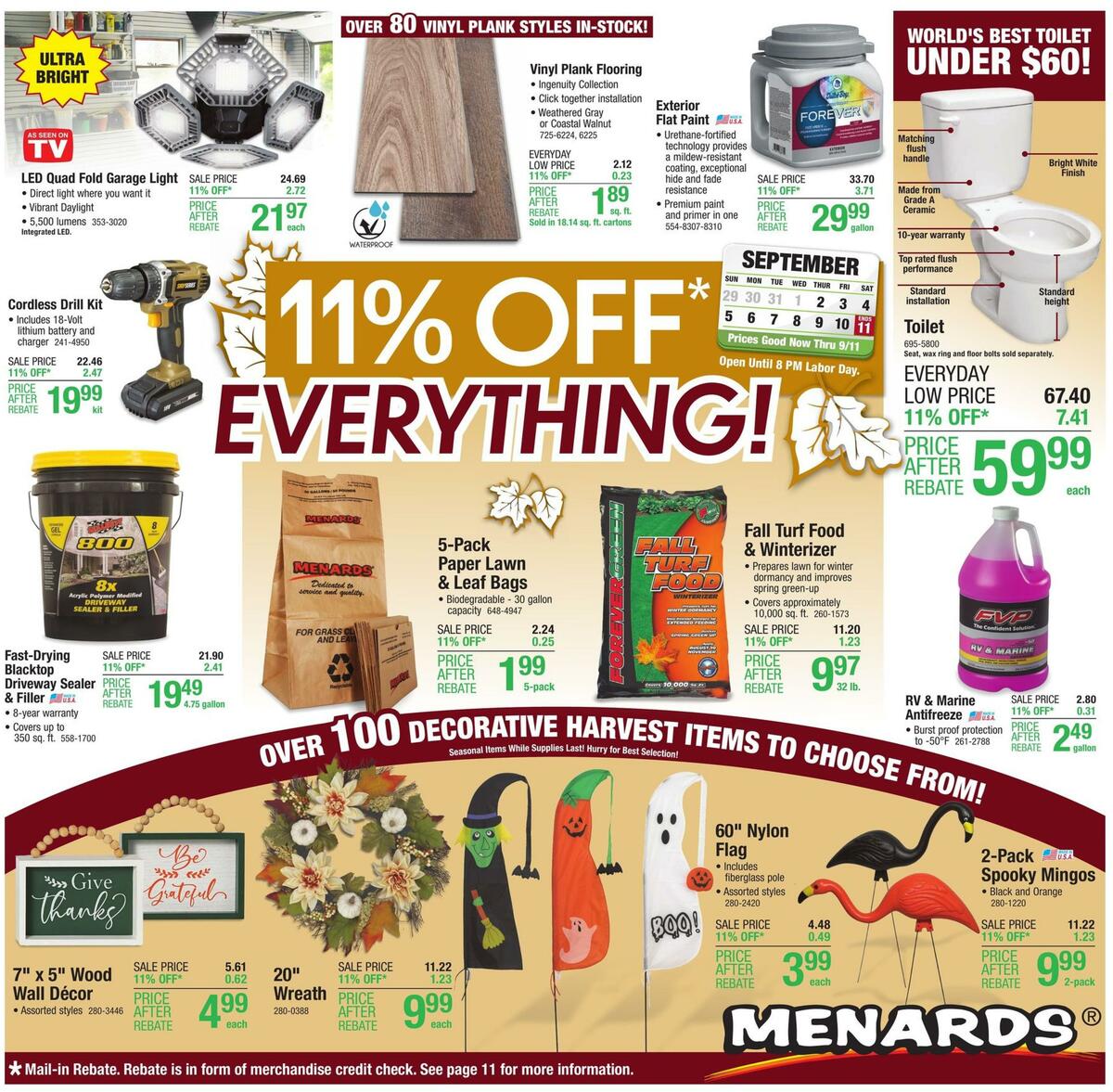 Menards Weekly Ads & Special Buys from September 2