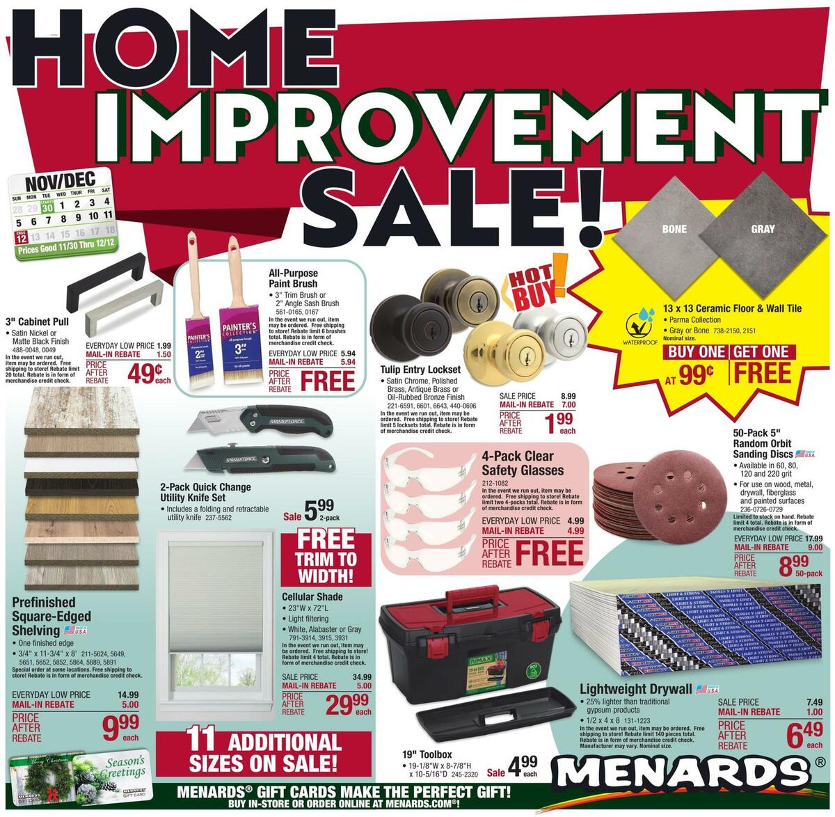 Menards Weekly Ads & Special Buys from November 30