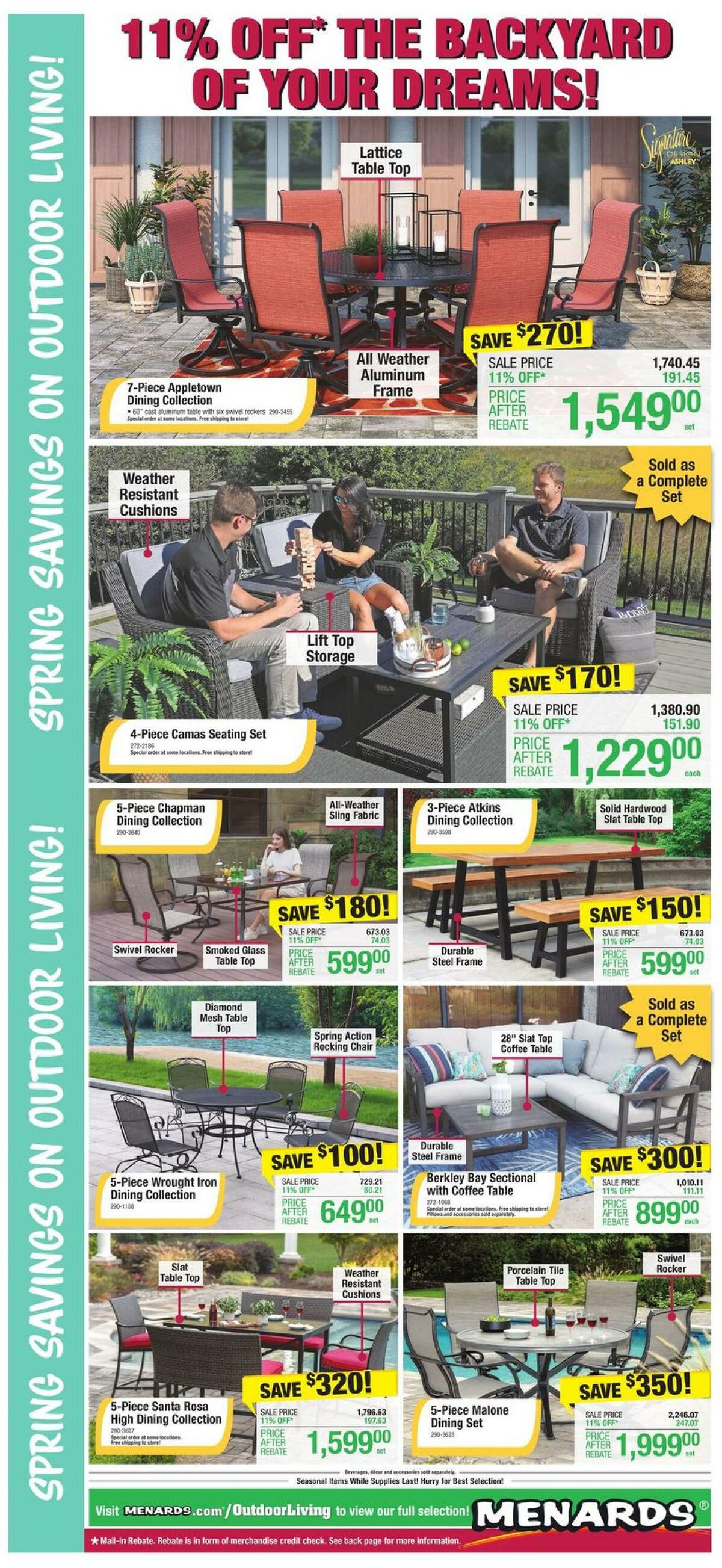 Menards Outdoor Living Weekly Ads & Special Buys from April 7