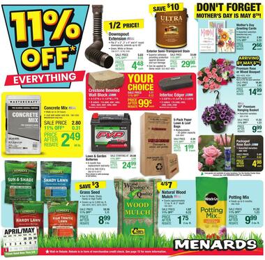 Menards Garden Center Catalog Weekly Ads & Special Buys from March 22