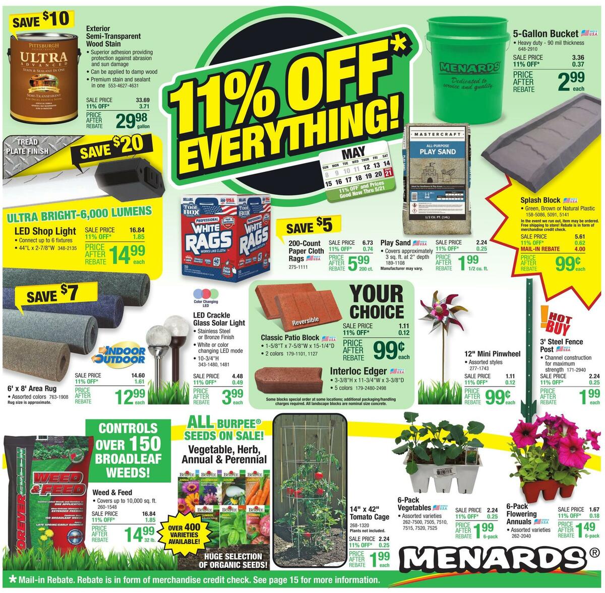 Menards Weekly Ads & Special Buys from May 11
