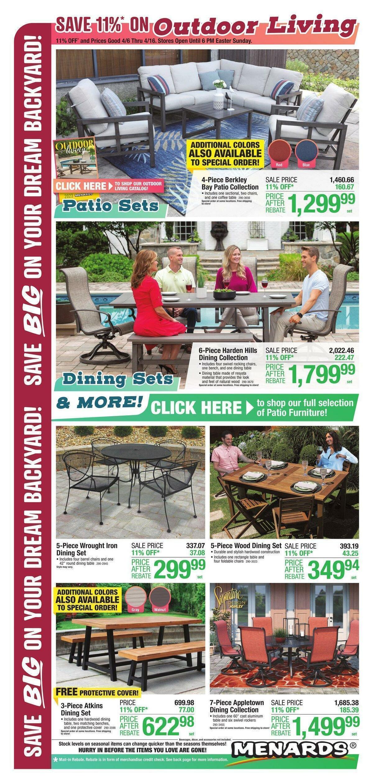 Menards Save 11% On Outdoor Living Weekly Ads & Special Buys from April 5