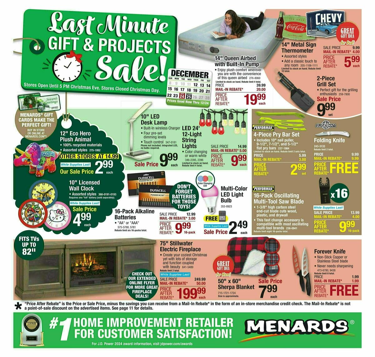 Menards Last Minute Gift Sale Weekly Ads & Special Buys from December 11