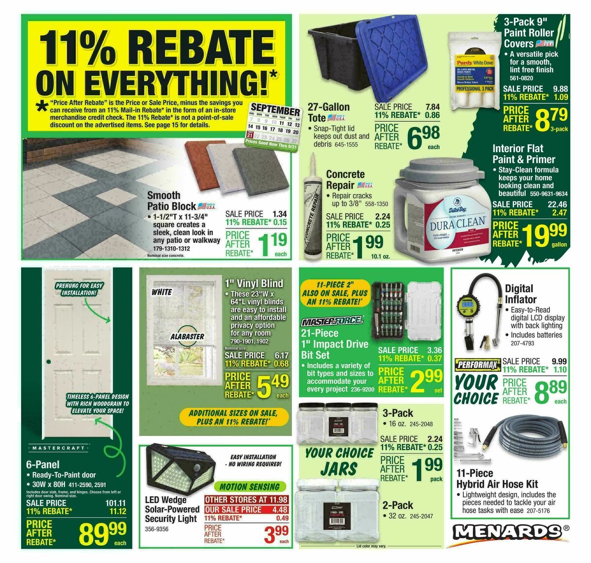 Menards Weekly Ads & Special Buys from September 10