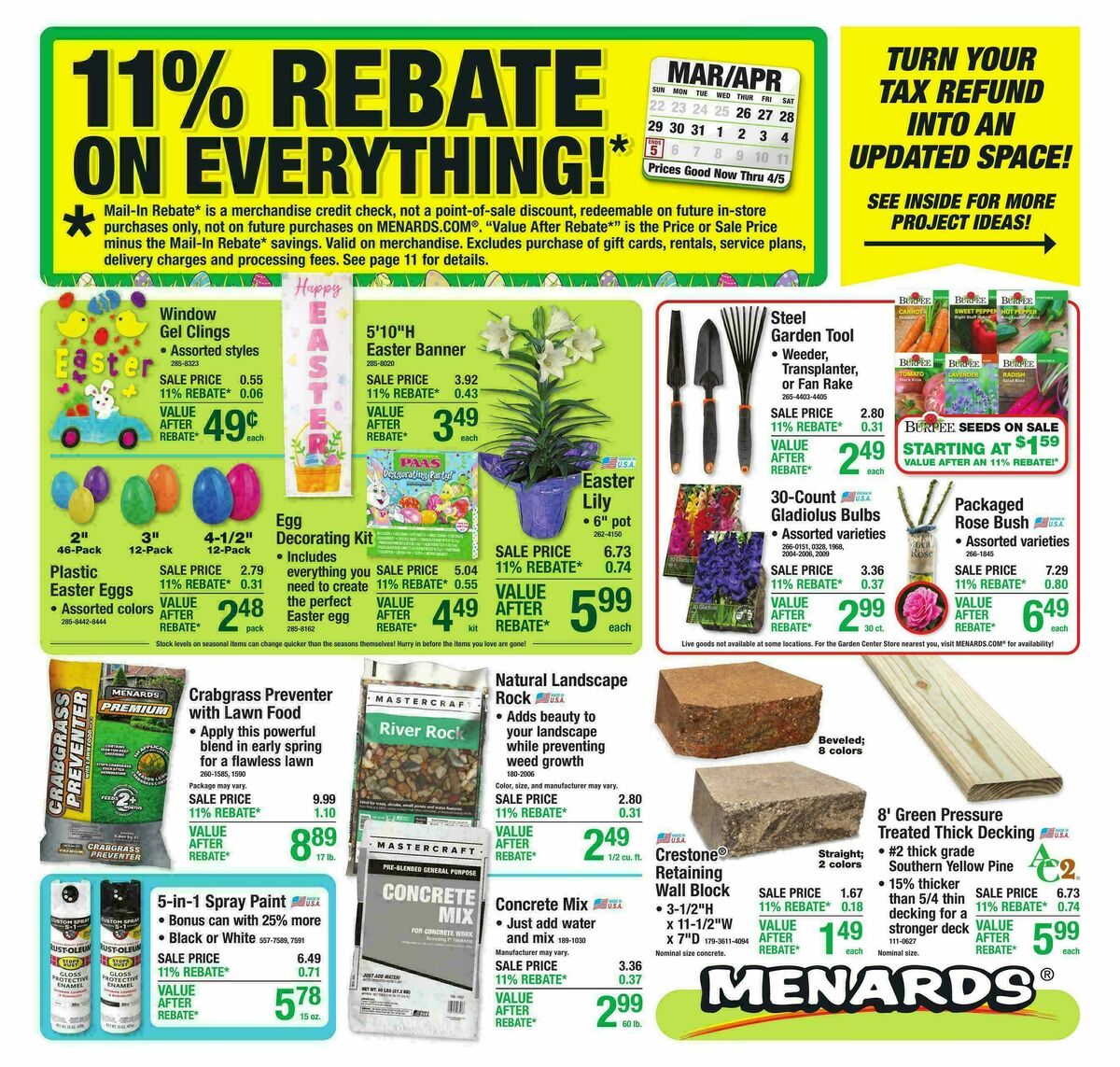 Menards Weekly Ads & Special Buys from March 25