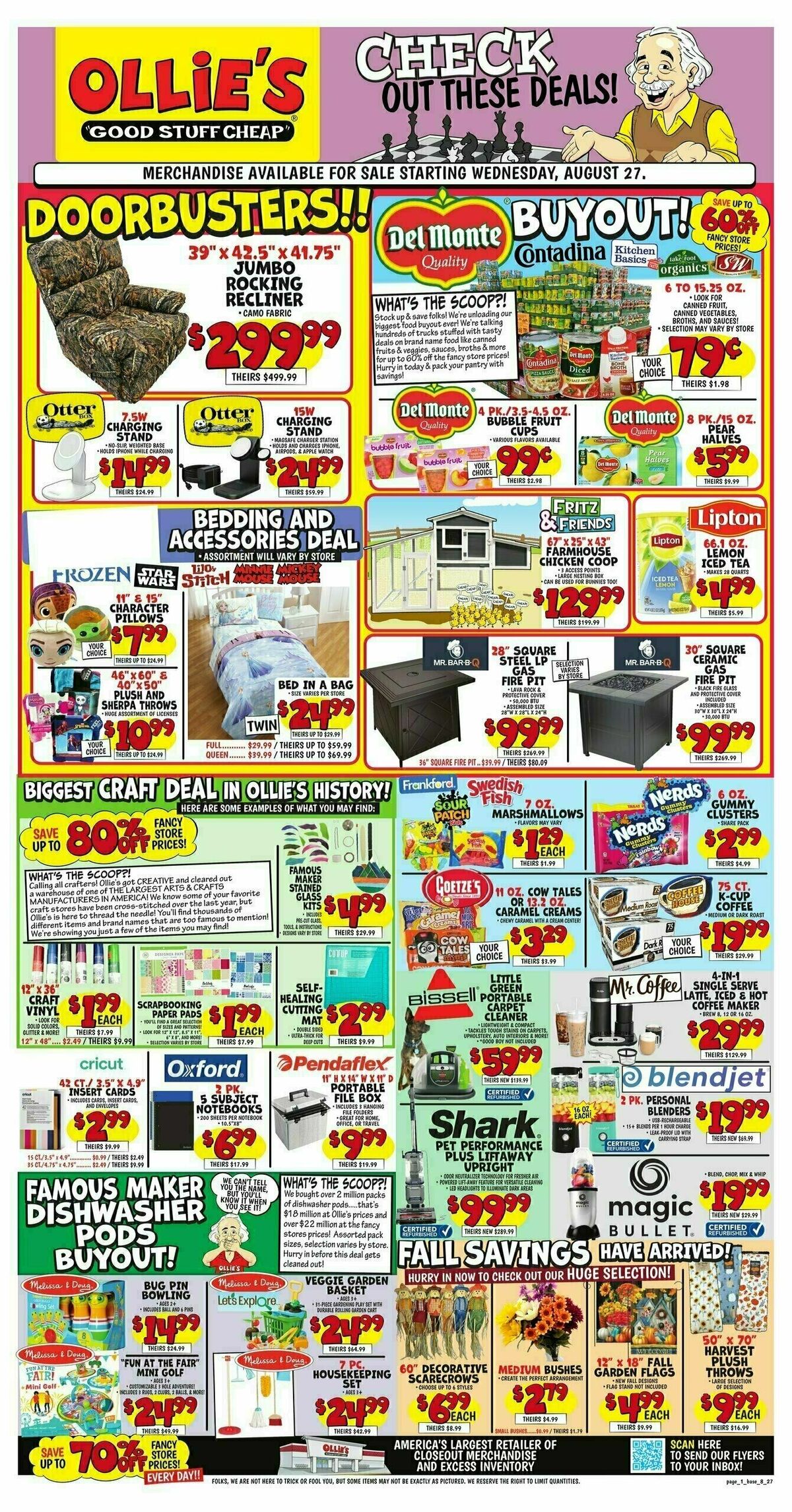 Ollie's Bargain Outlet Outlet Weekly Ad from August 27