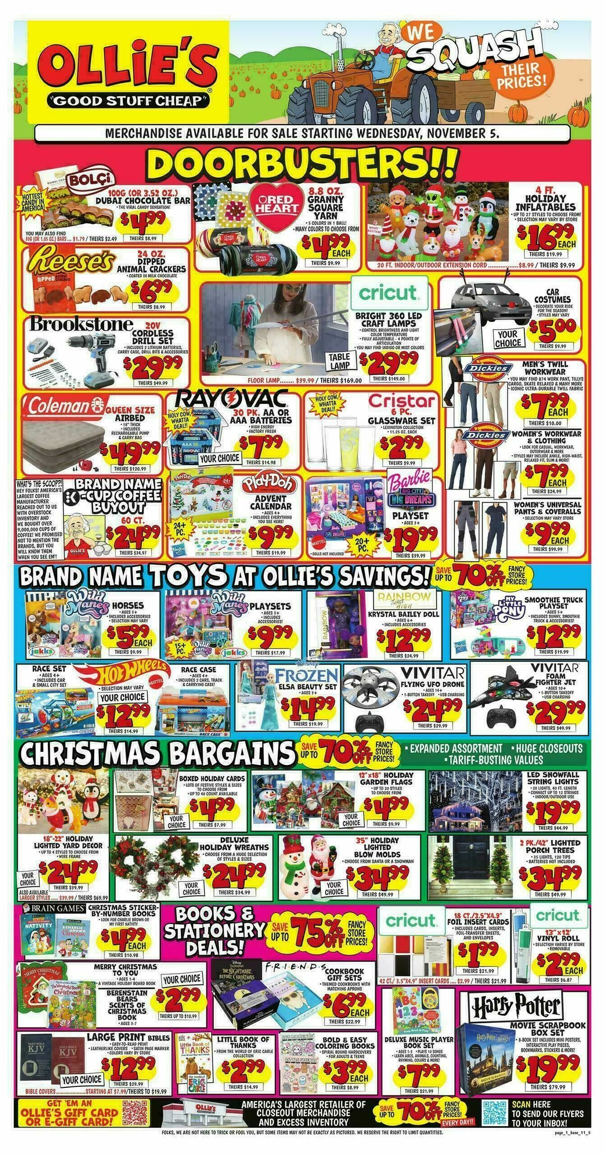 Ollie's Bargain Outlet Outlet Weekly Ad from November 5