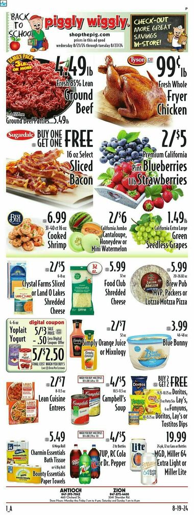 Piggly Wiggly - Manitowac, WI - Hours & Weekly Ad
