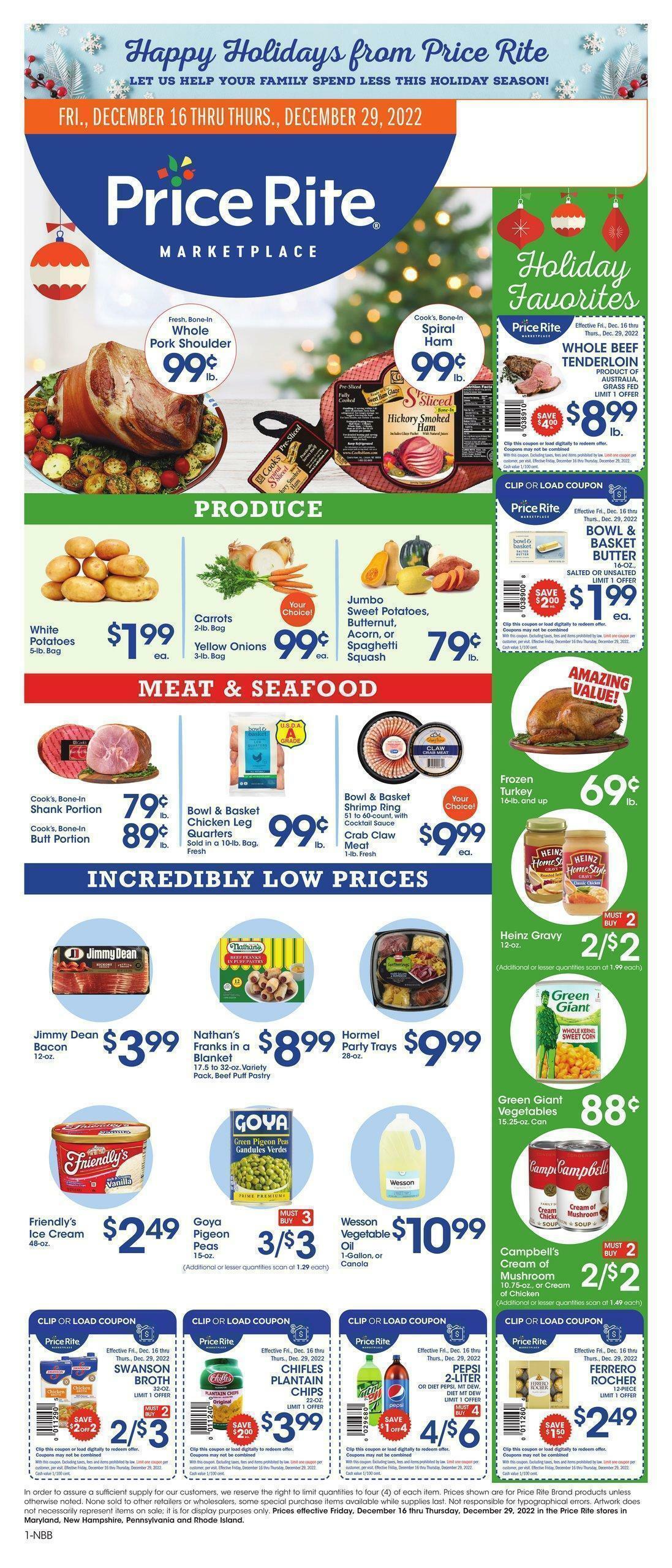 Price Rite Weekly Ad & Specials from December 16