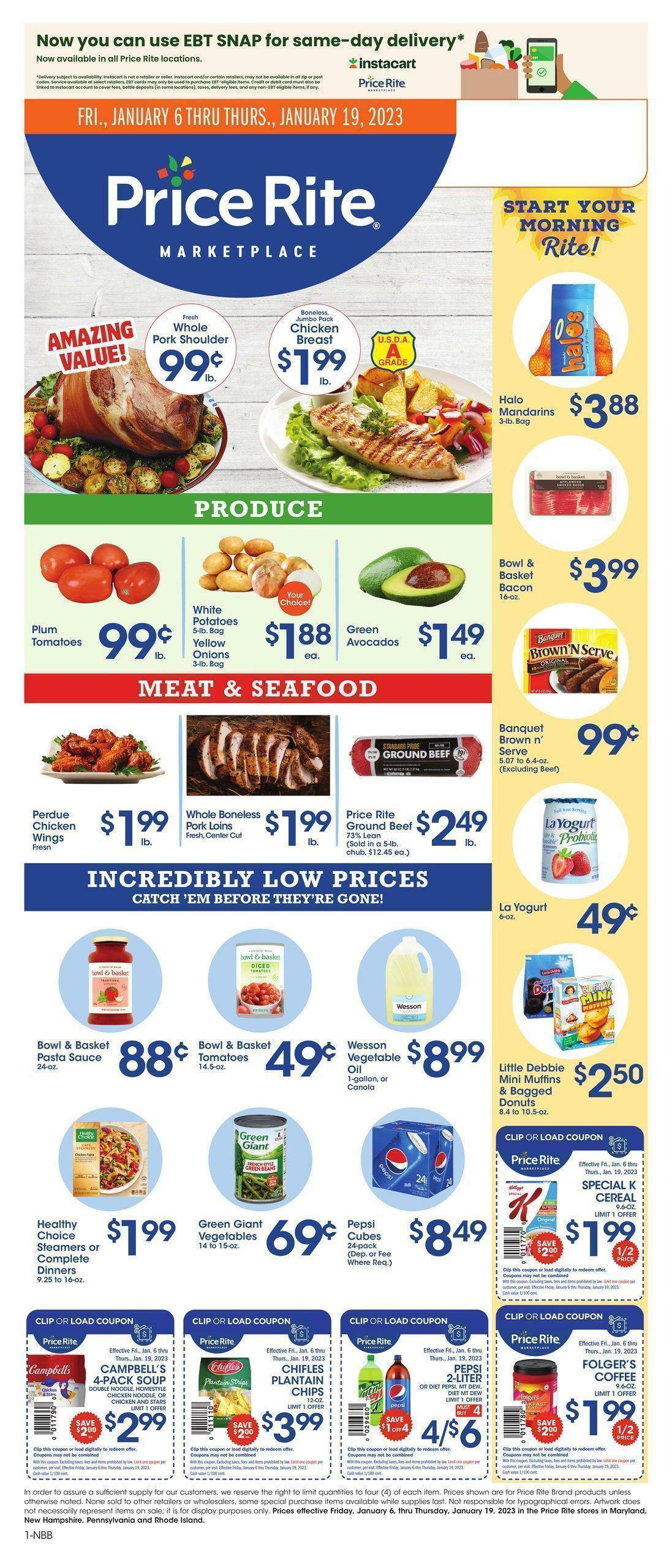 Price Rite Weekly Ad & Specials from January 6