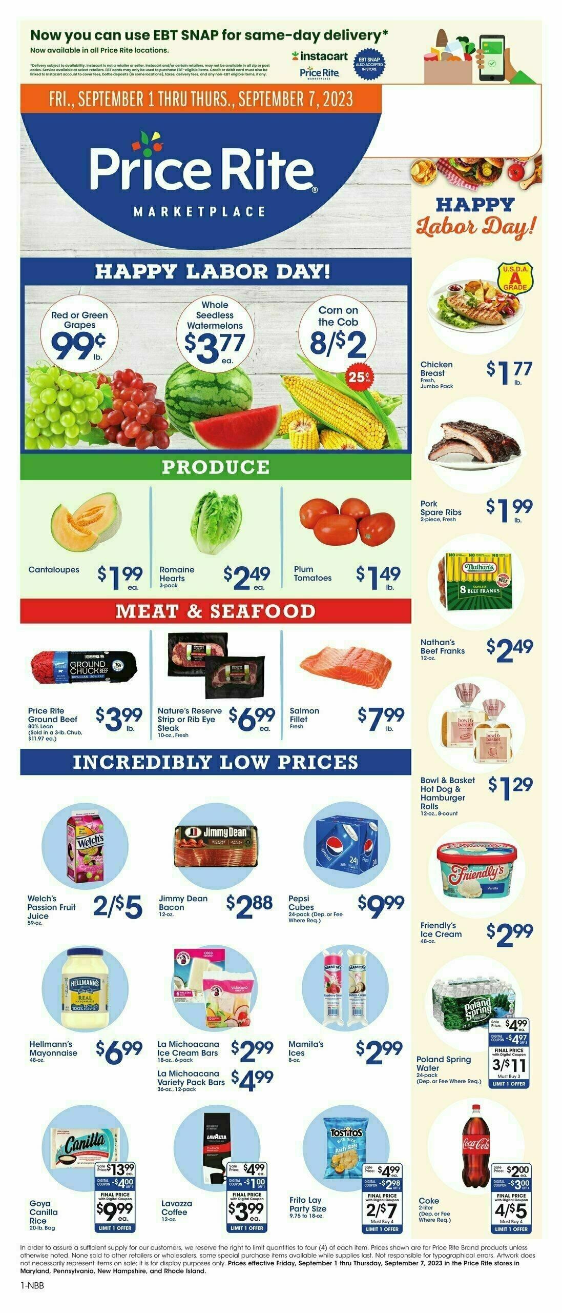 Price Rite Weekly Ad & Specials from September 1